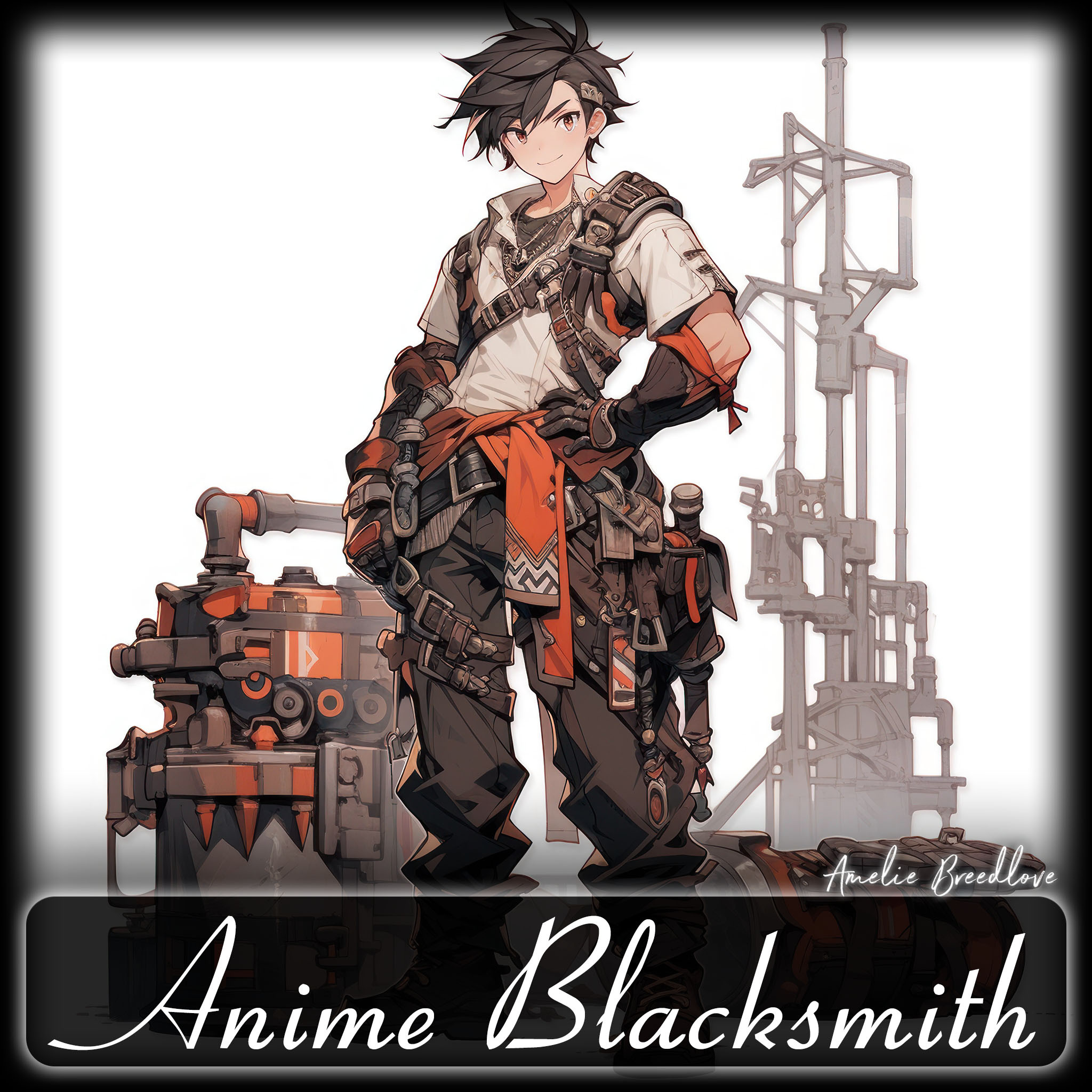 Amelie Anime - 200 Anime Blacksmith (Full Body) Reference Pack | 4K | v.1