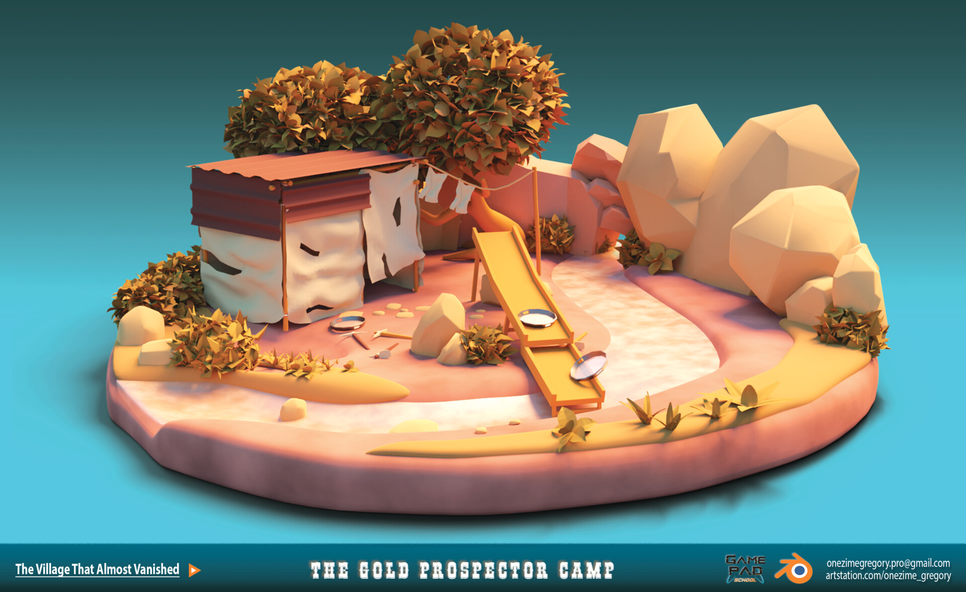 ArtStation - The Gold Prospector Camp