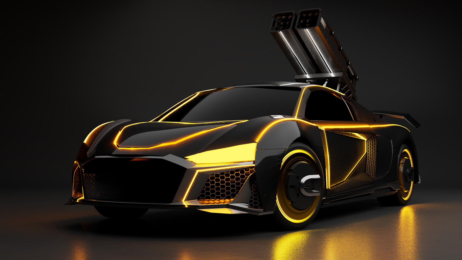 ArtStation - Cyberpunk Audi R8 V10 Quattro