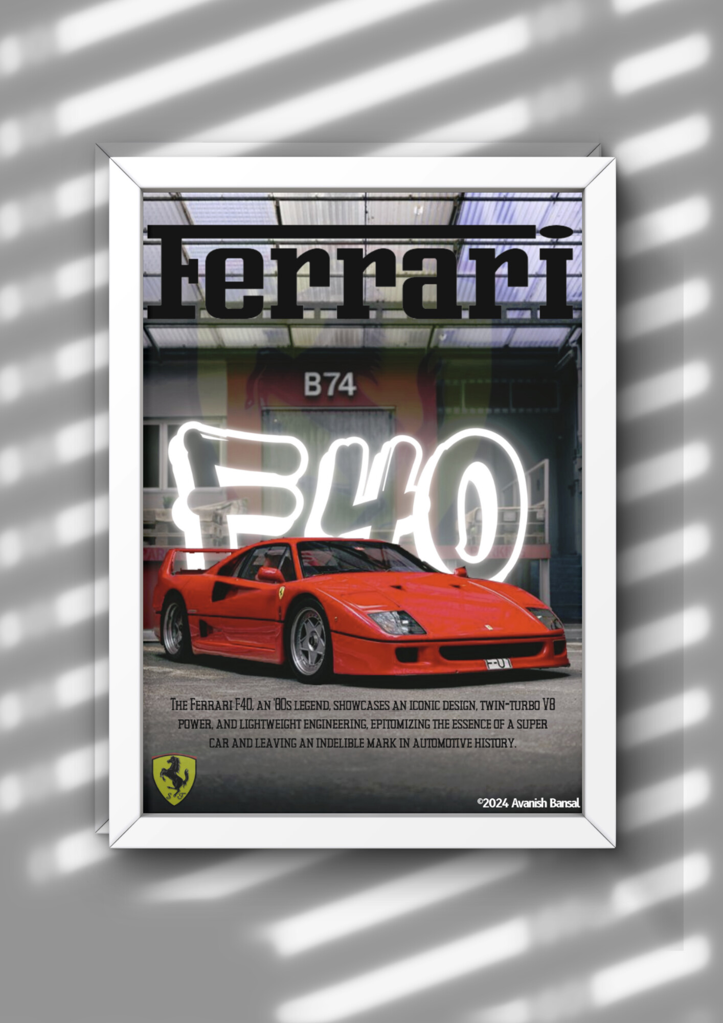ArtStation - FERRARI F40 Poster