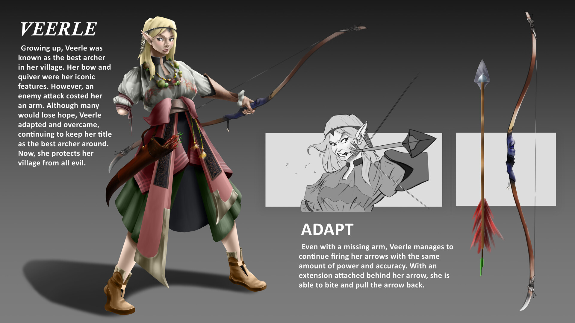 ArtStation - Veerle, The One Armed Archer