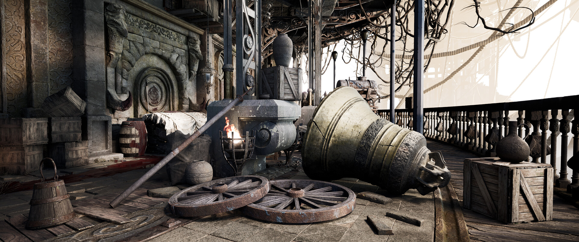 GH Jang - Ruined corridor