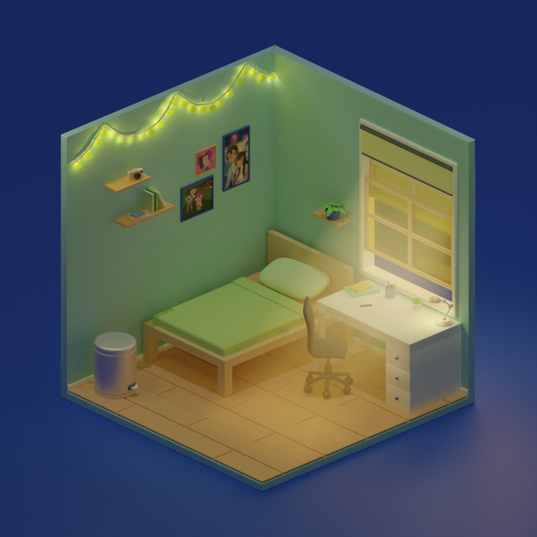 ArtStation - Isometric Room