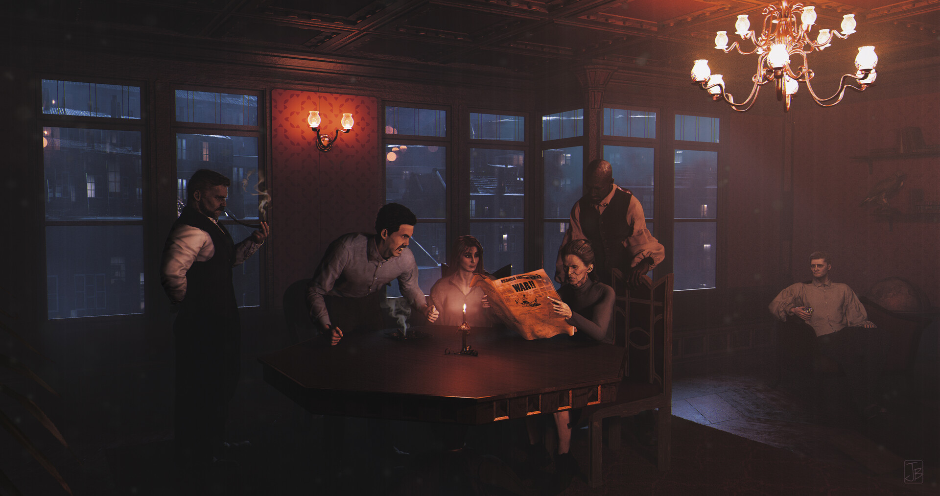 ArtStation - Reading the News