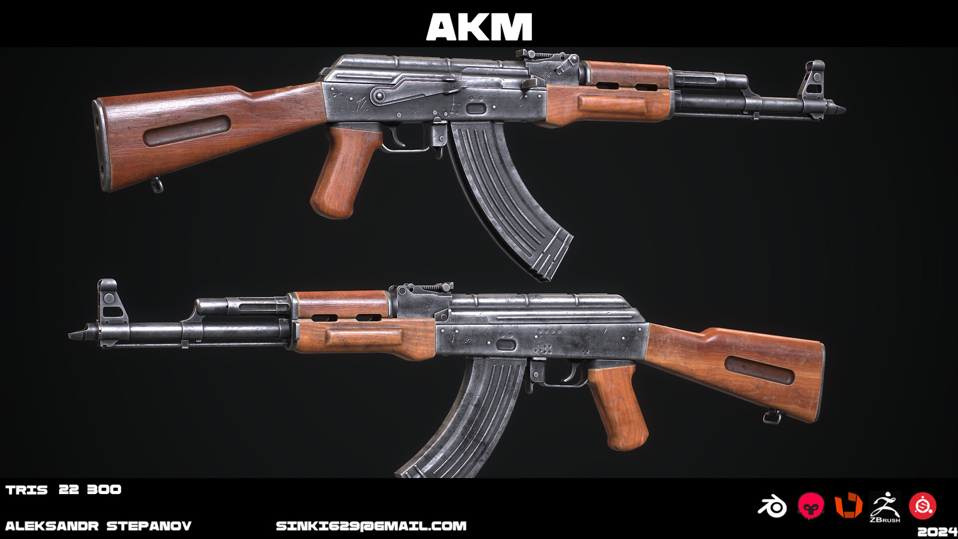 ArtStation - AKM weapon