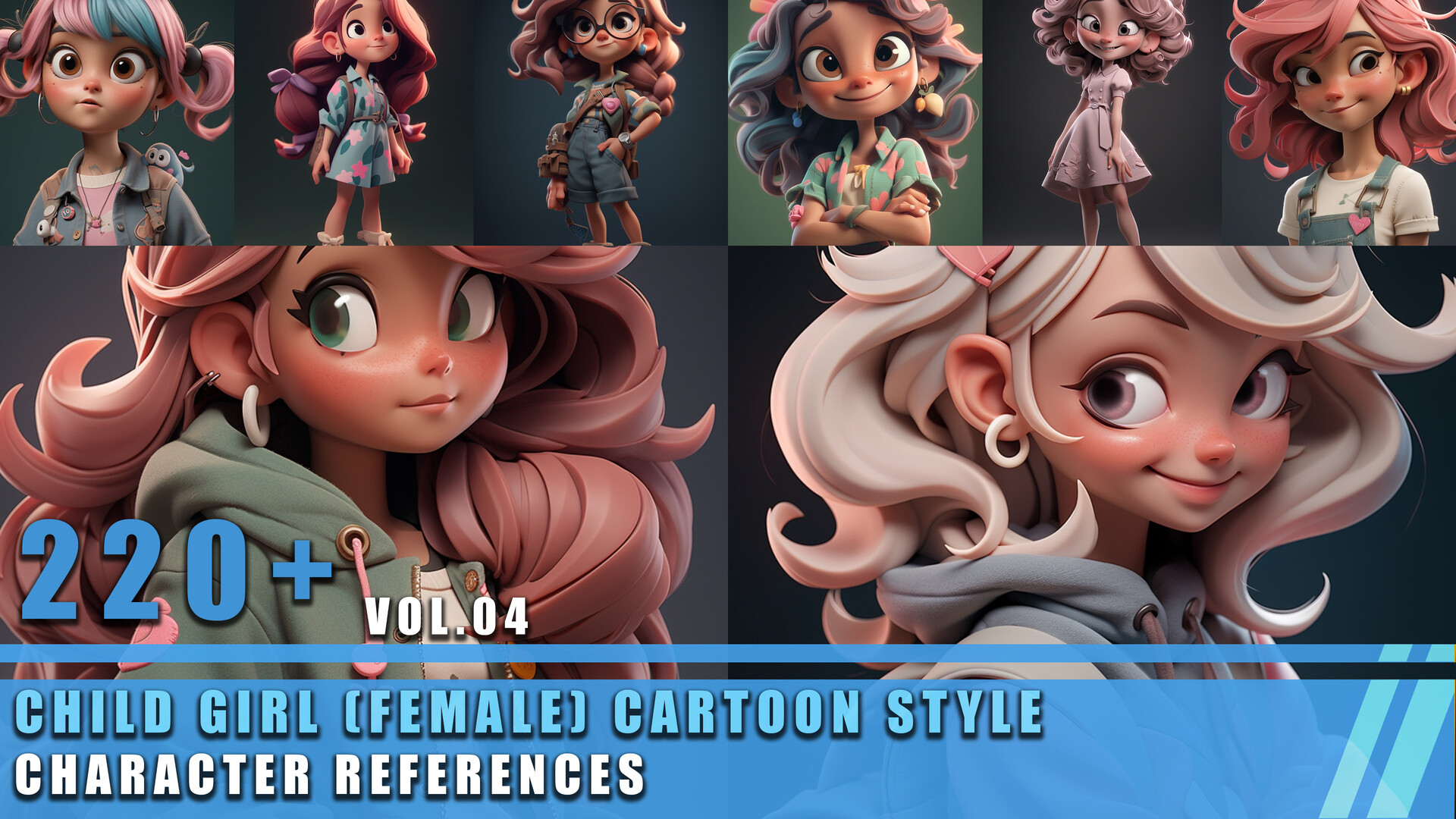 WaterLaw's Studio - 220+ Child Girl Female Cartoon Style - Character ...