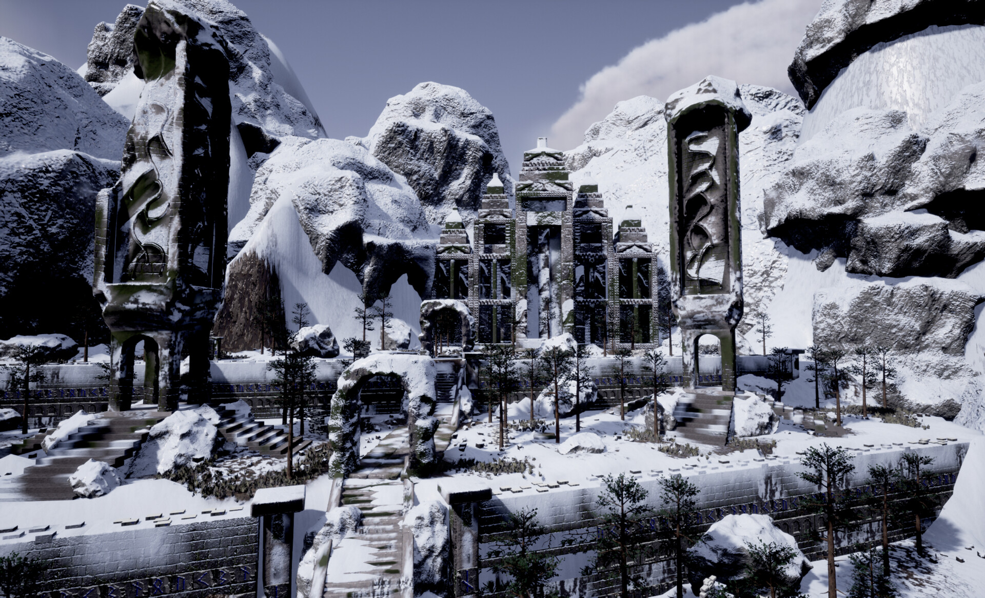 ArtStation - Snowy temple