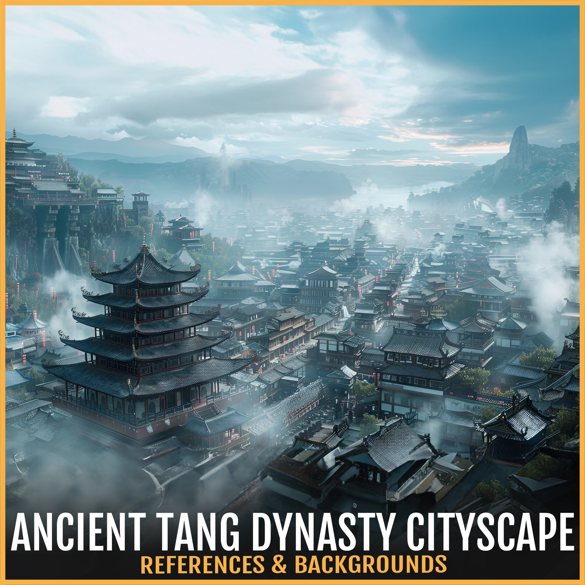ArtStation - 505 Ancient Tang Dynasty cityscape