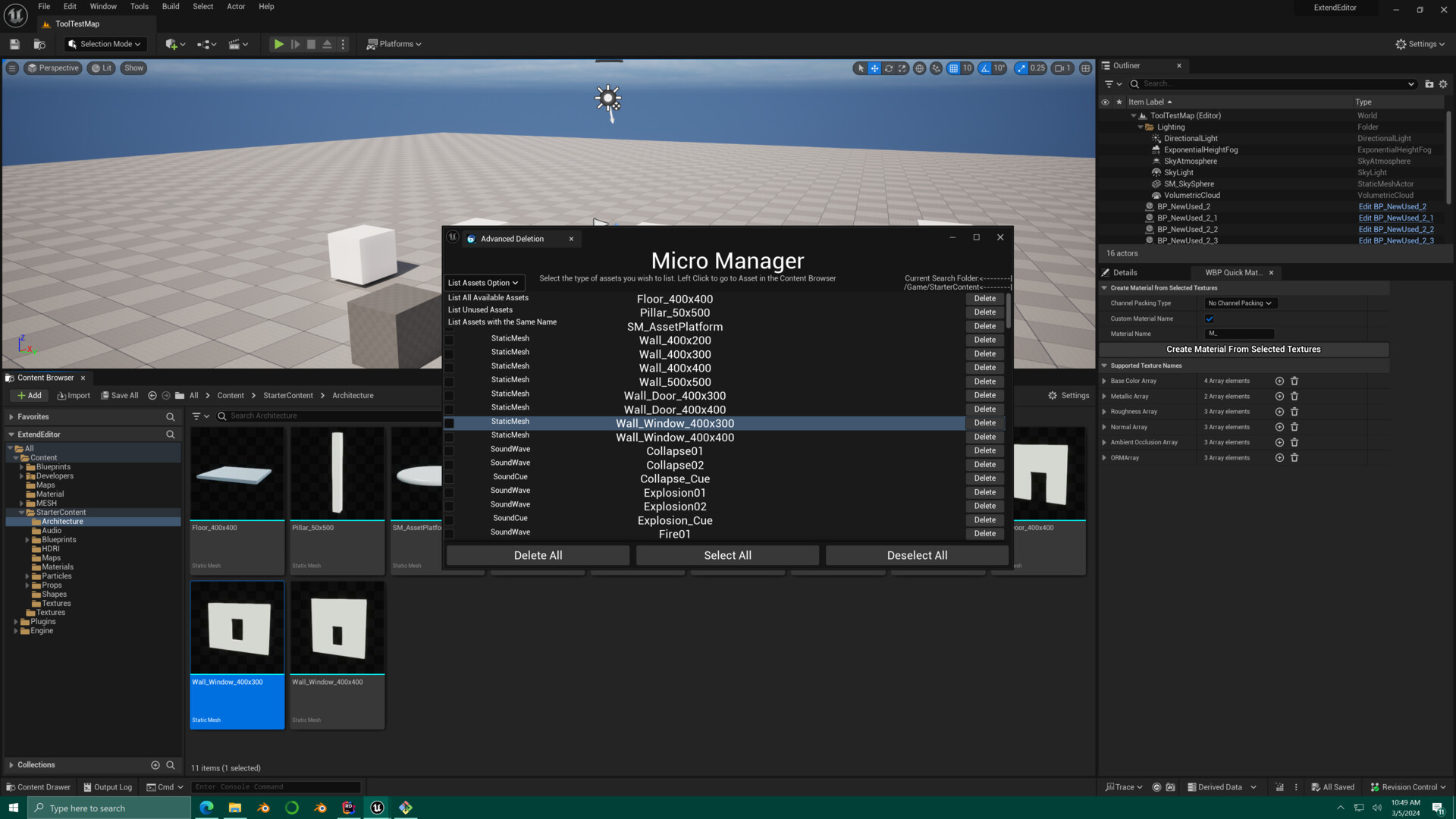 ArtStation - Unreal Engine 5.3 Asset Management Tool - Mega Micro Manager