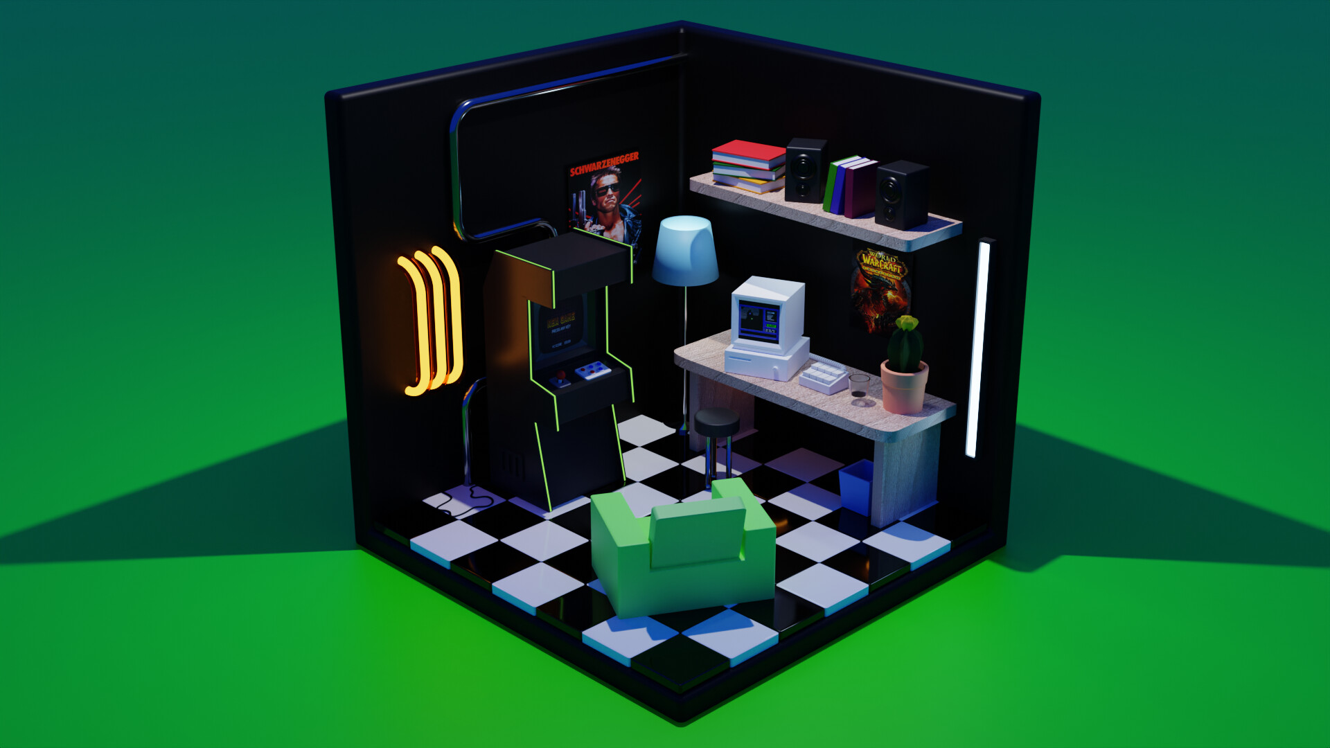 ArtStation - Retro Room