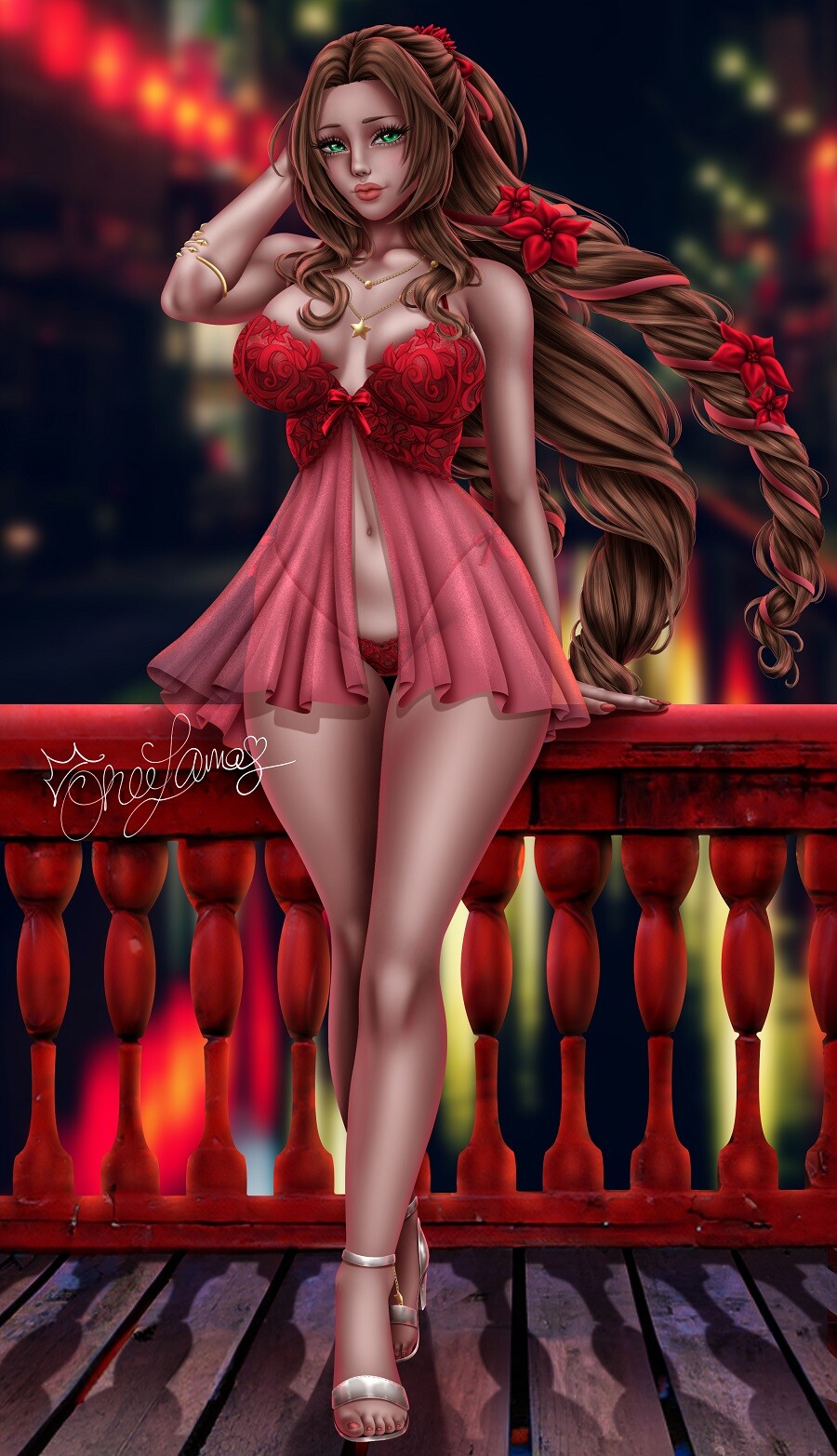 ArtStation - Aerith lingerie