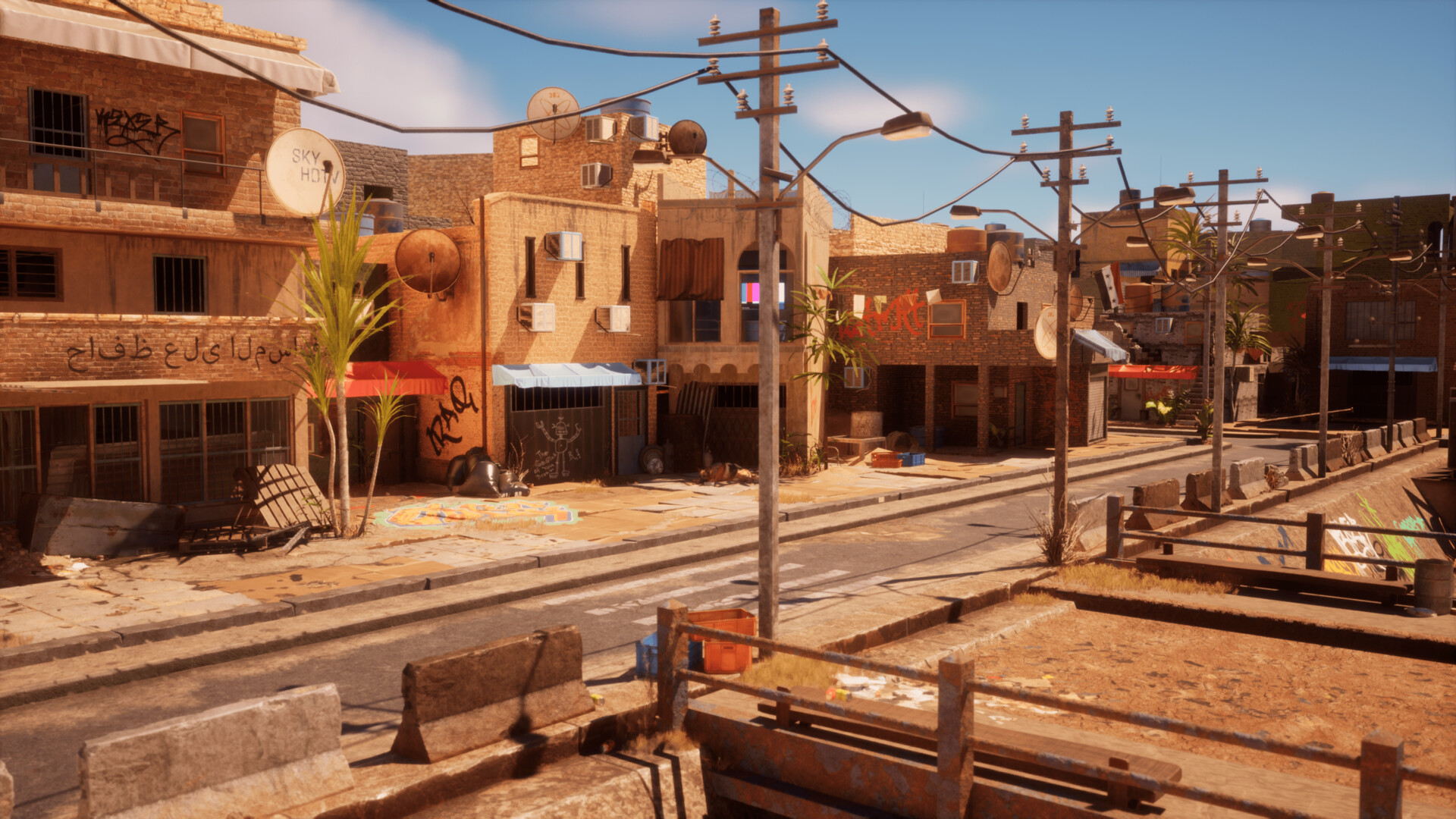 ArtStation - Favelas Day + Night scene