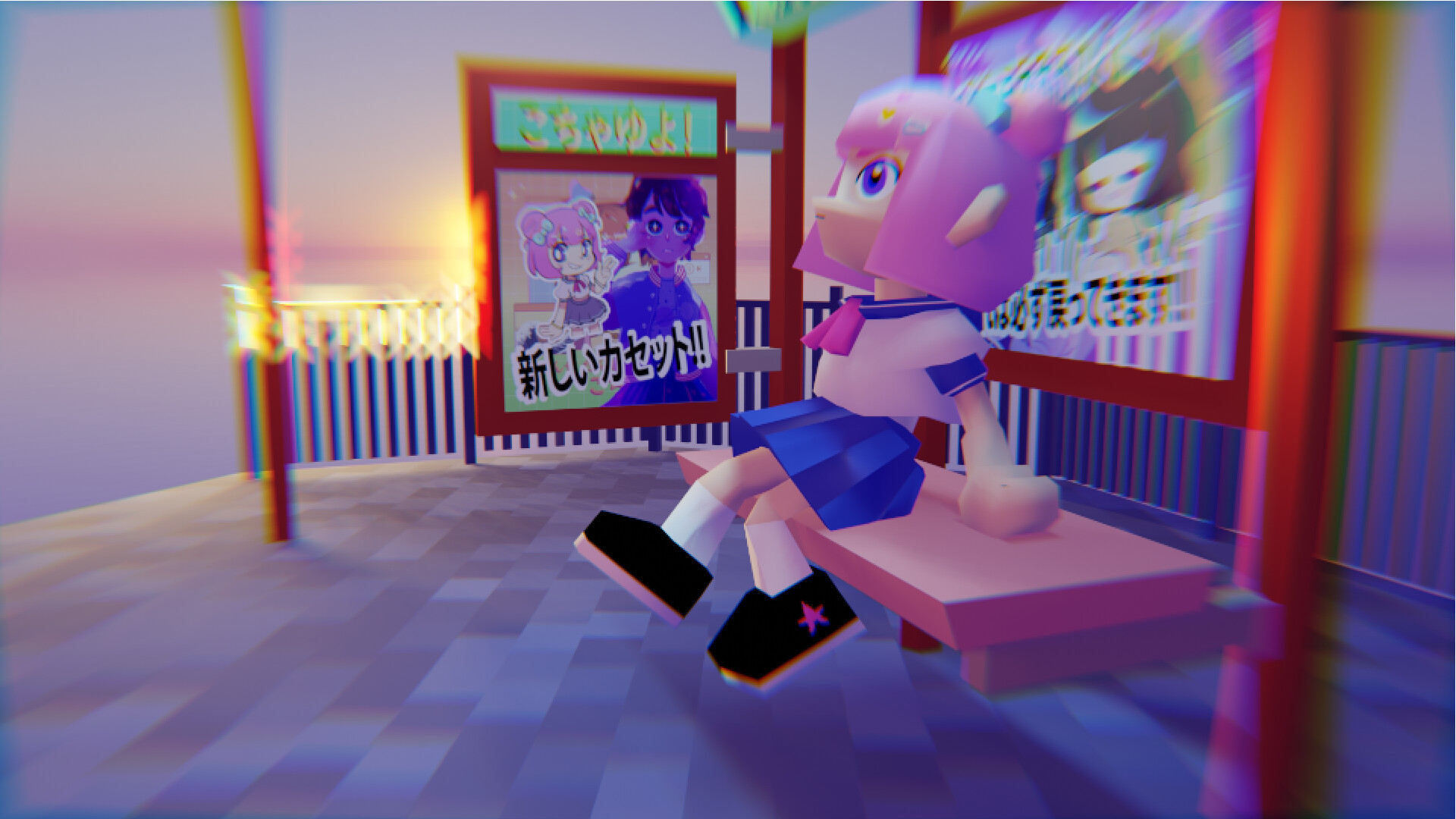 ArtStation - Low Poly Anime Girl (commission)