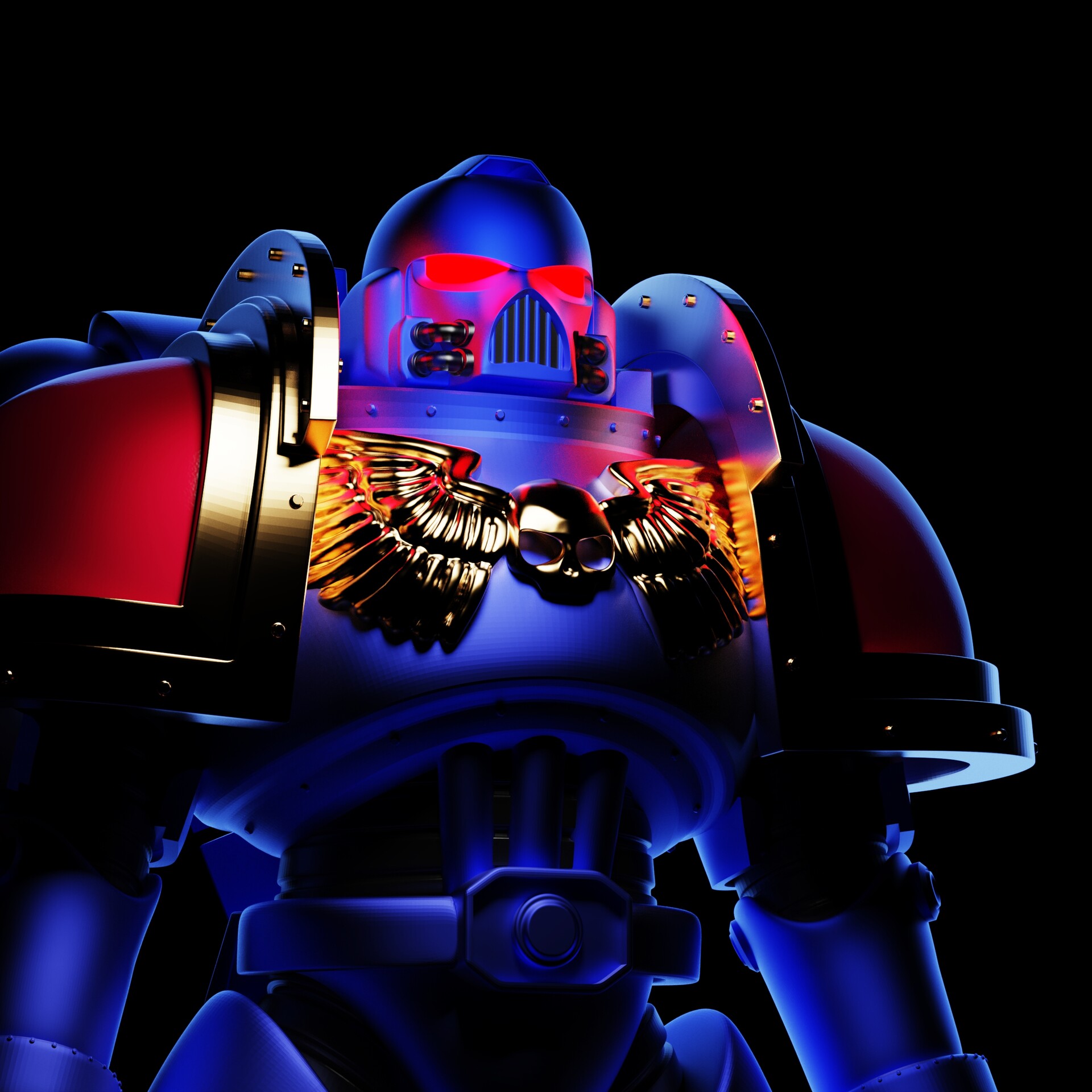 ArtStation - WH40K Adeptus Astartes Mark VII Space Marine