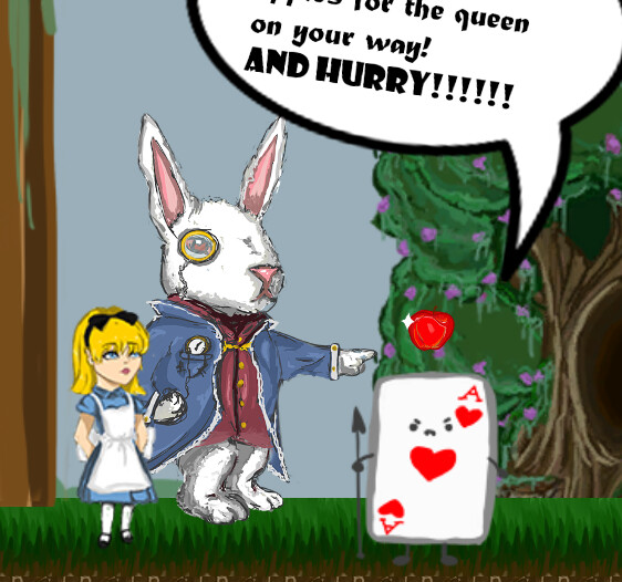 ArtStation - Alice In Wonderland 2D runner game