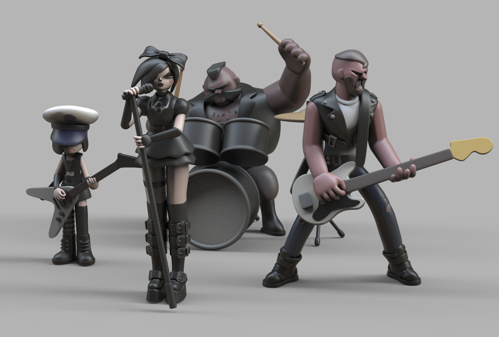 ArtStation - Rock Band Figures