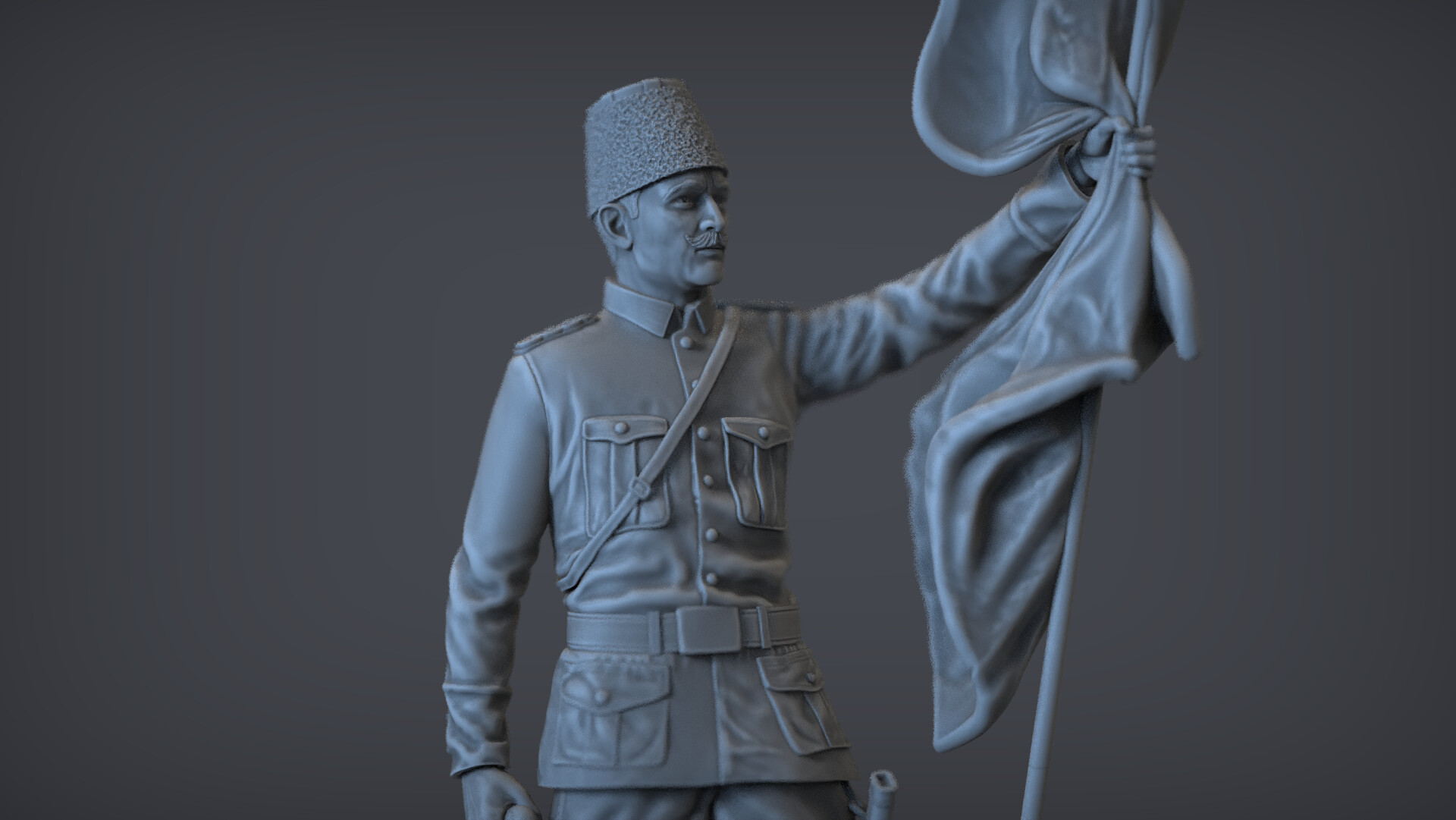 ArtStation - Ottoman military officer Enver Pasha Statue