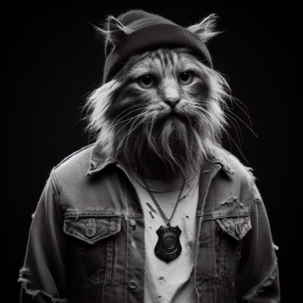 ArtStation - cool police cat (ai generated)