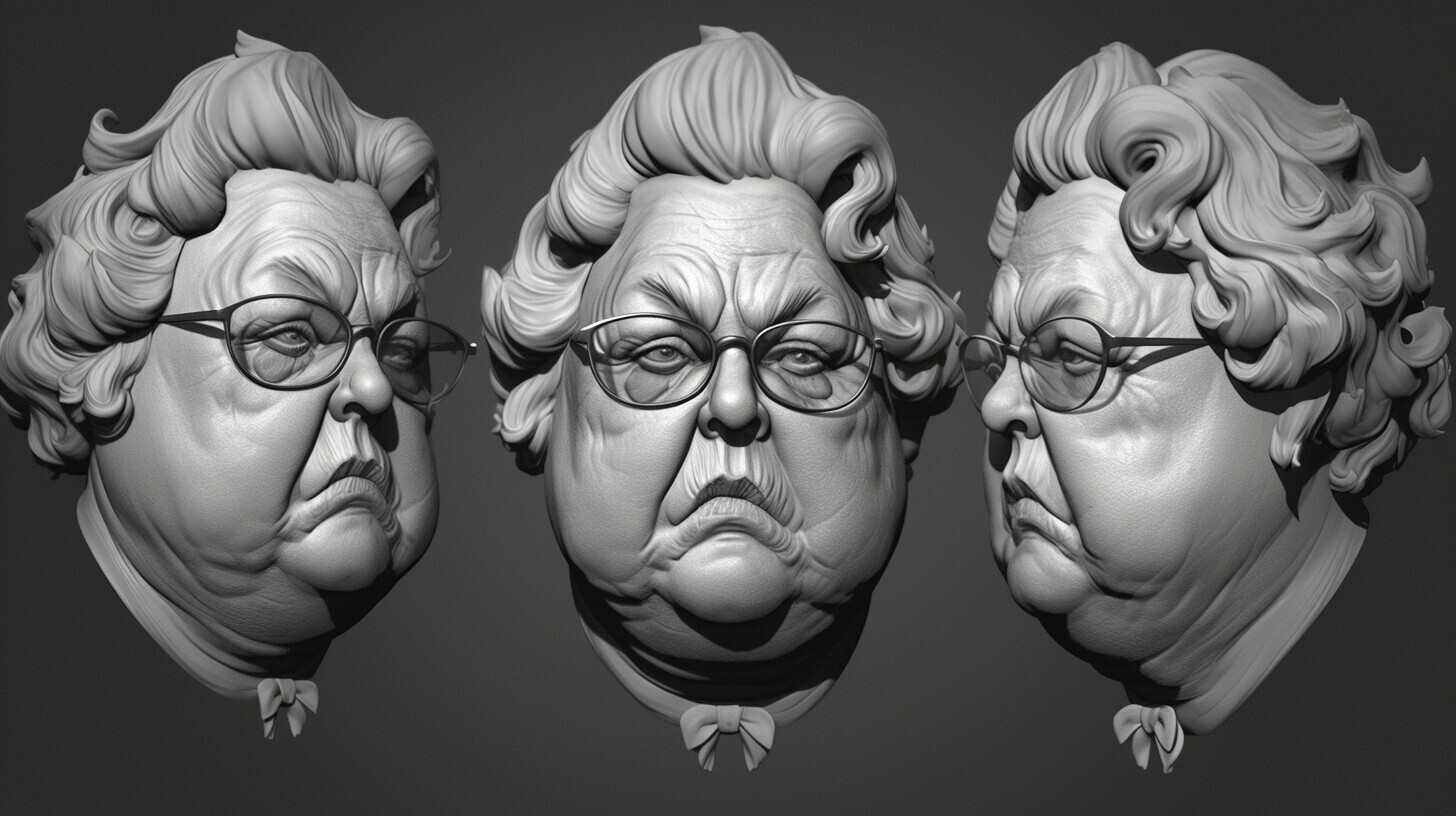 Tika Art - +300 Fat Female Head Sculpt Reference(4k)