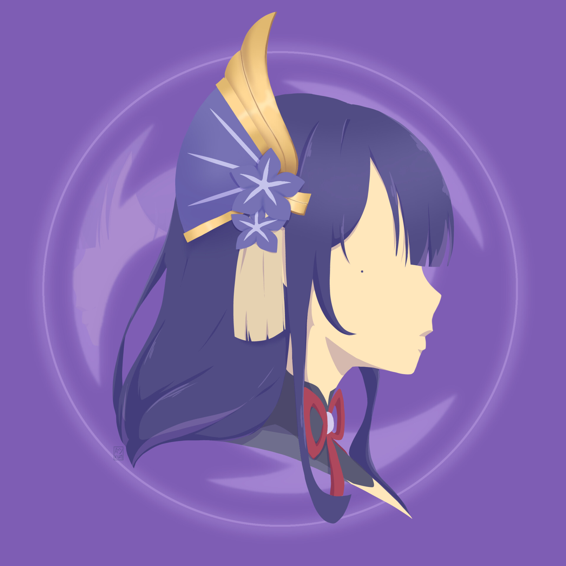 ArtStation - Minimalist Genshin Character - Inazuma