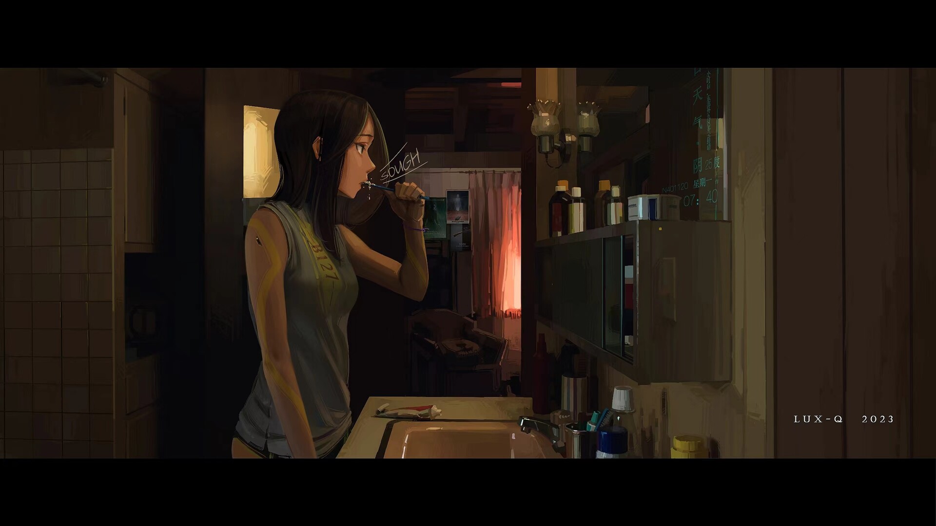 ArtStation - Brushing teeth