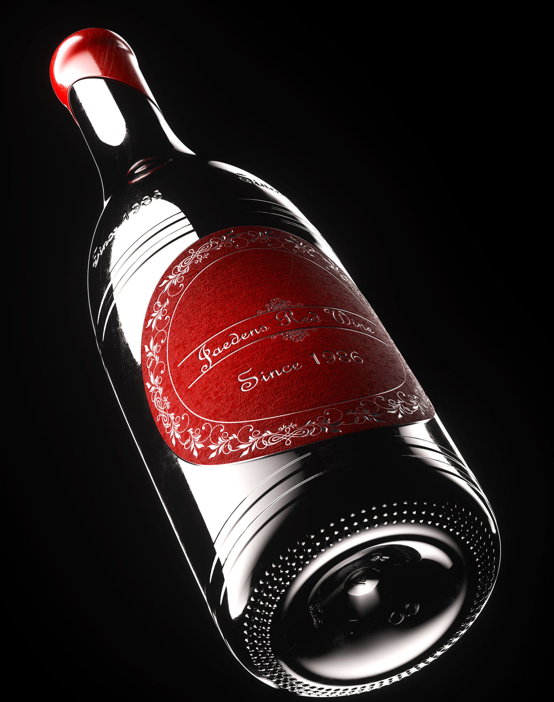 ArtStation - Wine bottle renders