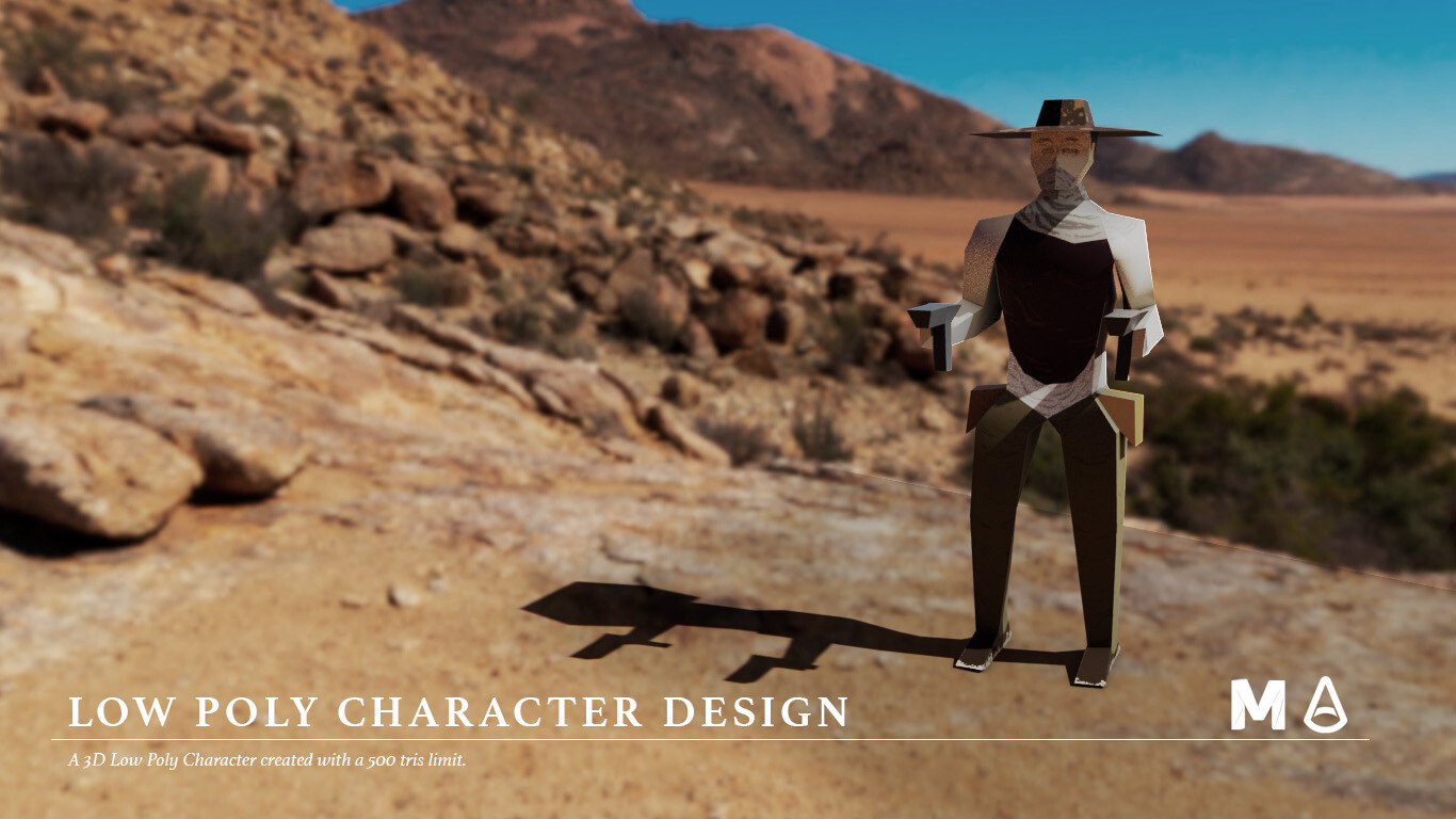 ArtStation - Low Poly Cowboy