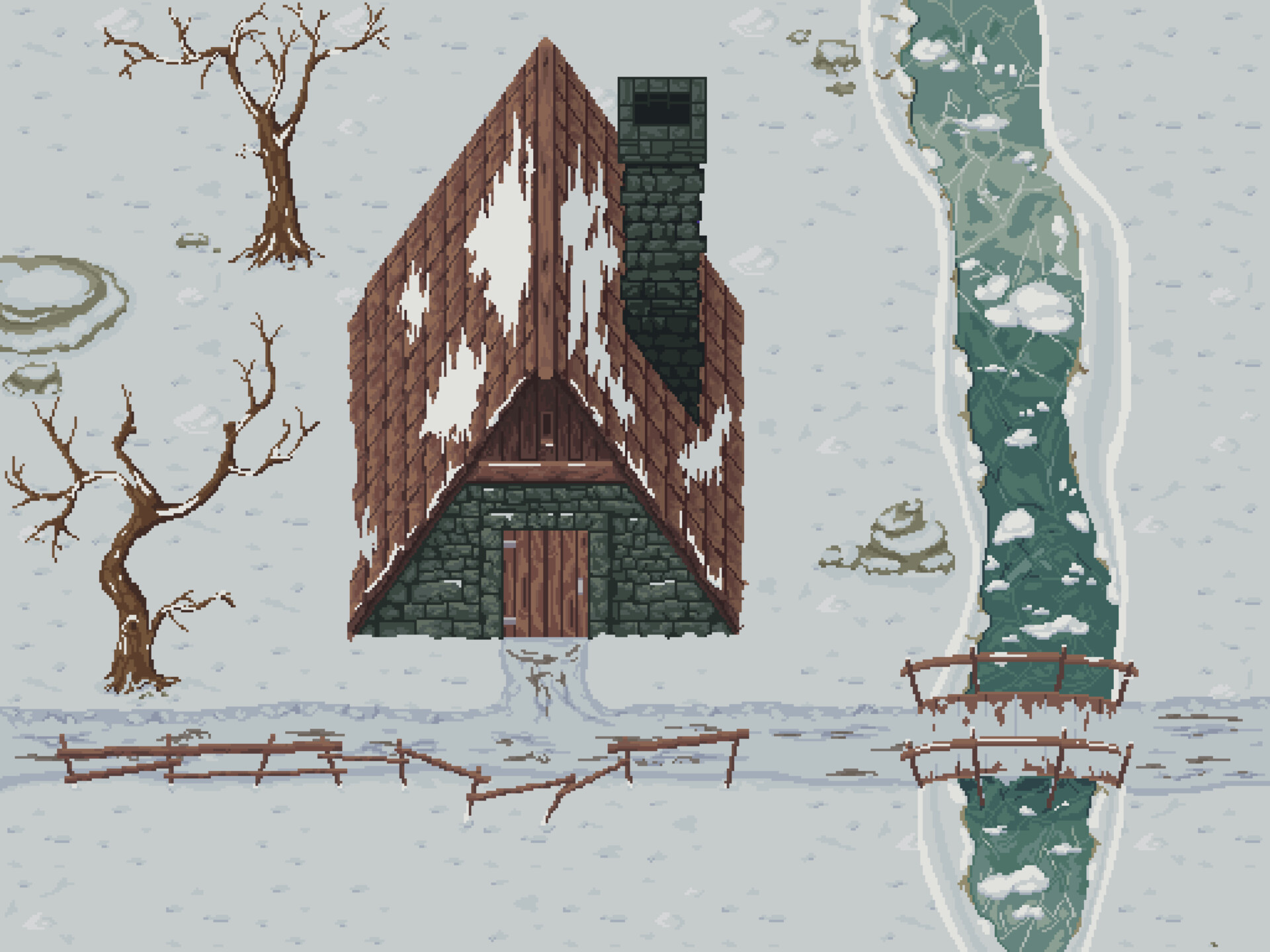 ArtStation - The house in winter