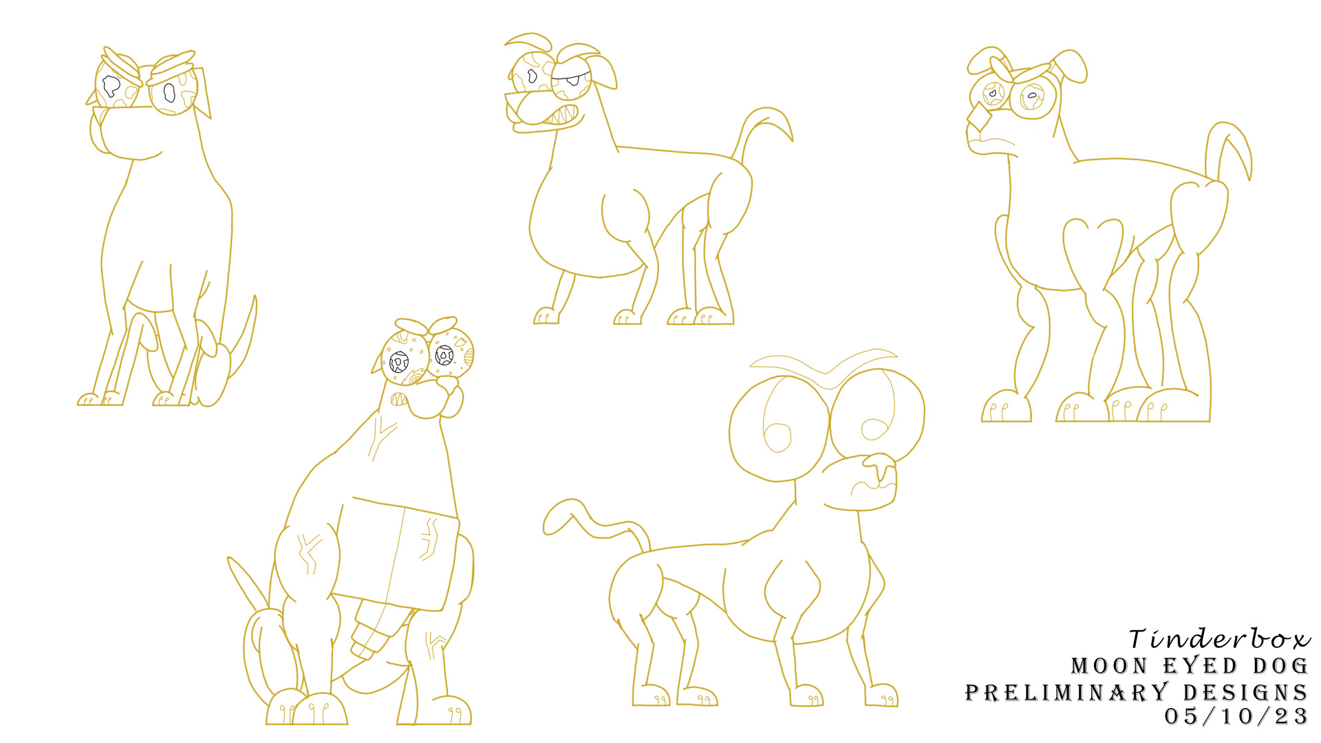 ArtStation - The Tinderbox: Moon-Eyed Dog Character Sheets