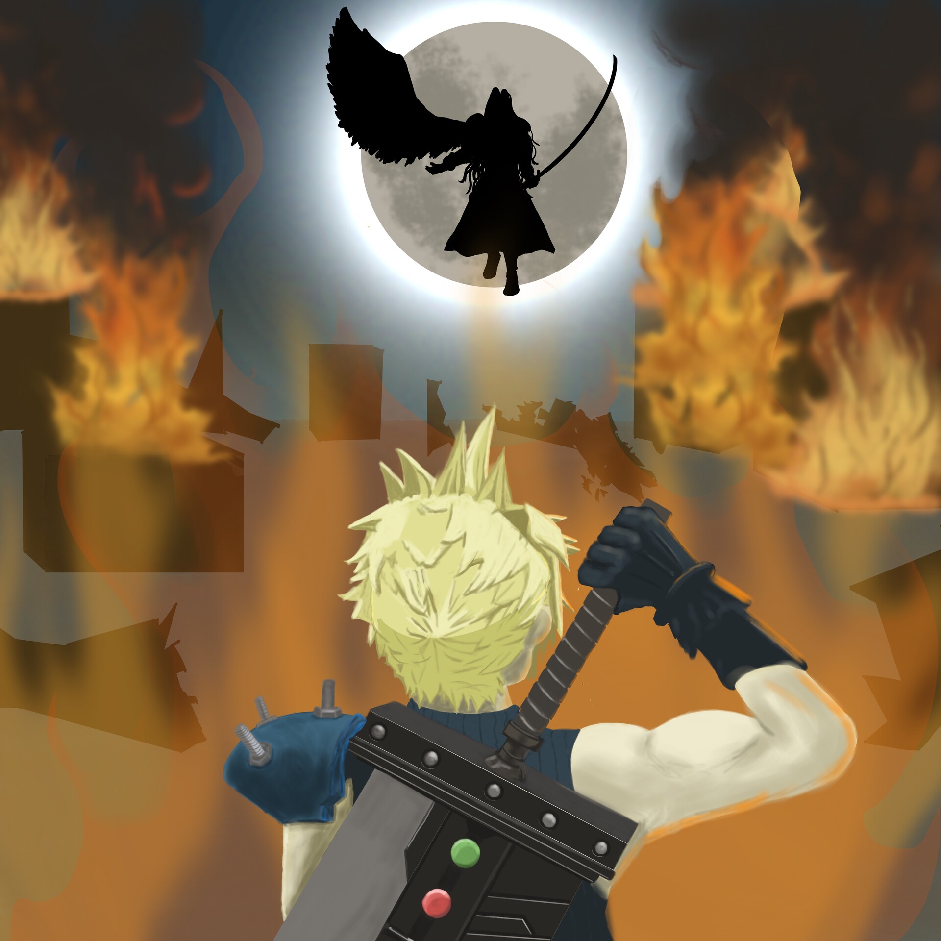 ArtStation - FF7 Cloud Painting