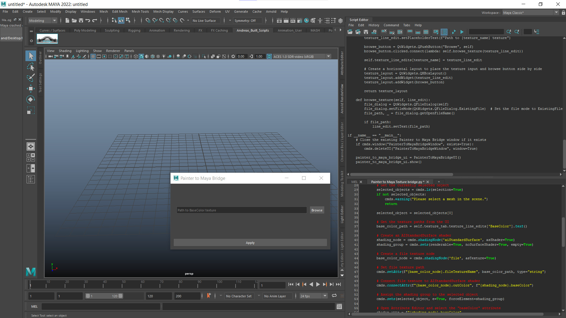 Andreas Alomar - Painter to Maya Texture Bridge