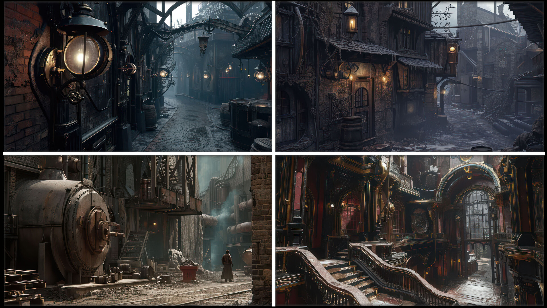 Ferial Concept - 🔹330 Steampunk Horror - Exterior Reference Image Pack ...