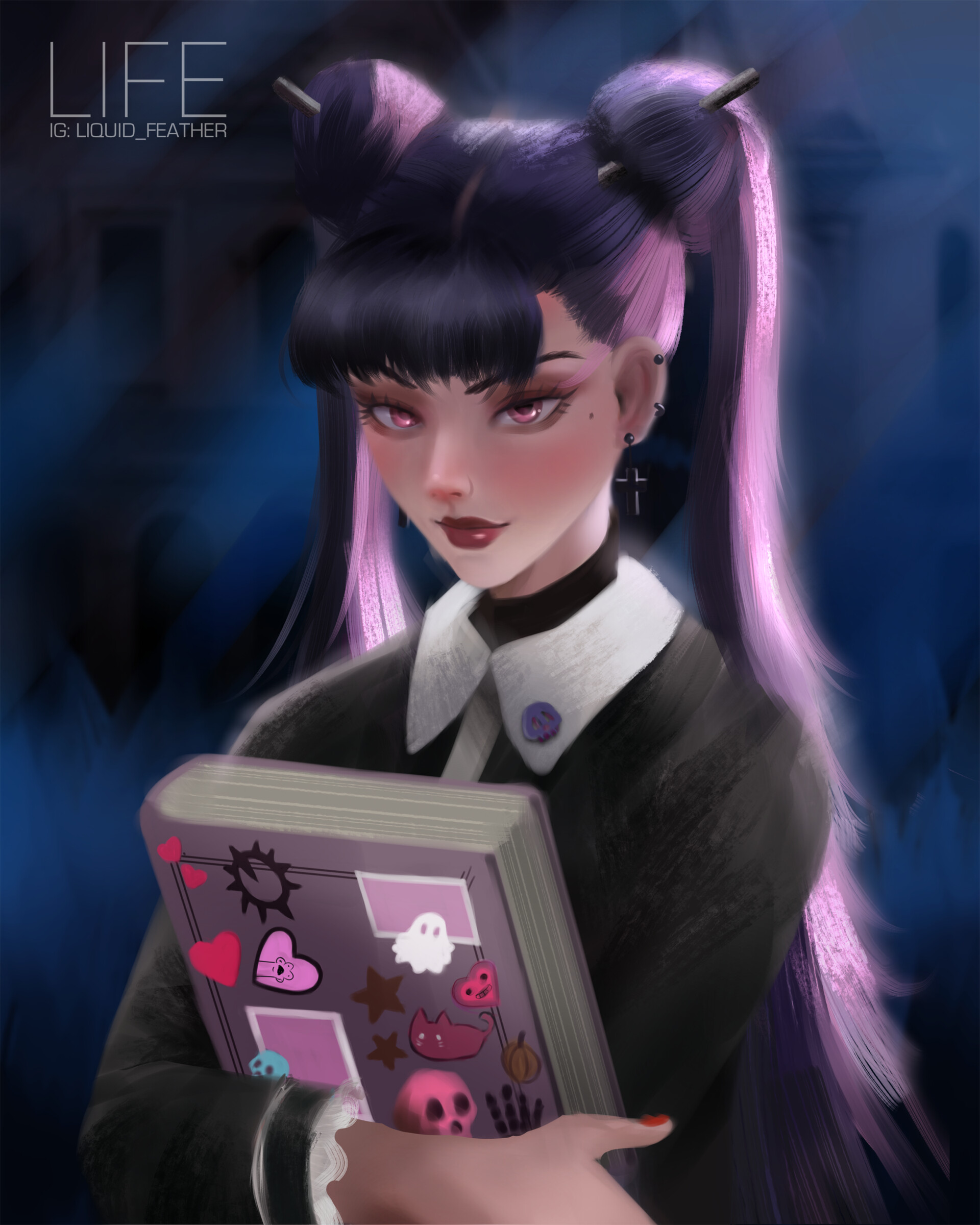 ArtStation - Nerd Gothic Girl