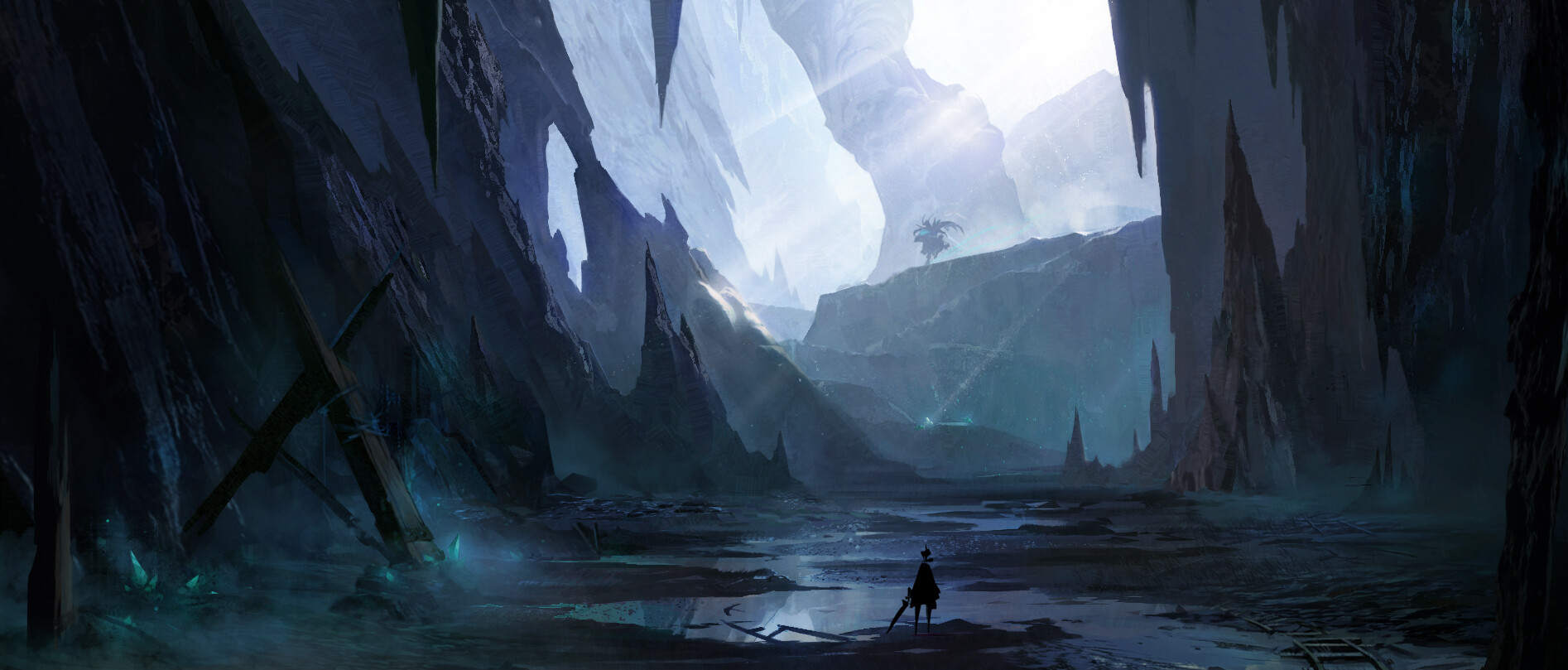 ArtStation - Moon light cave
