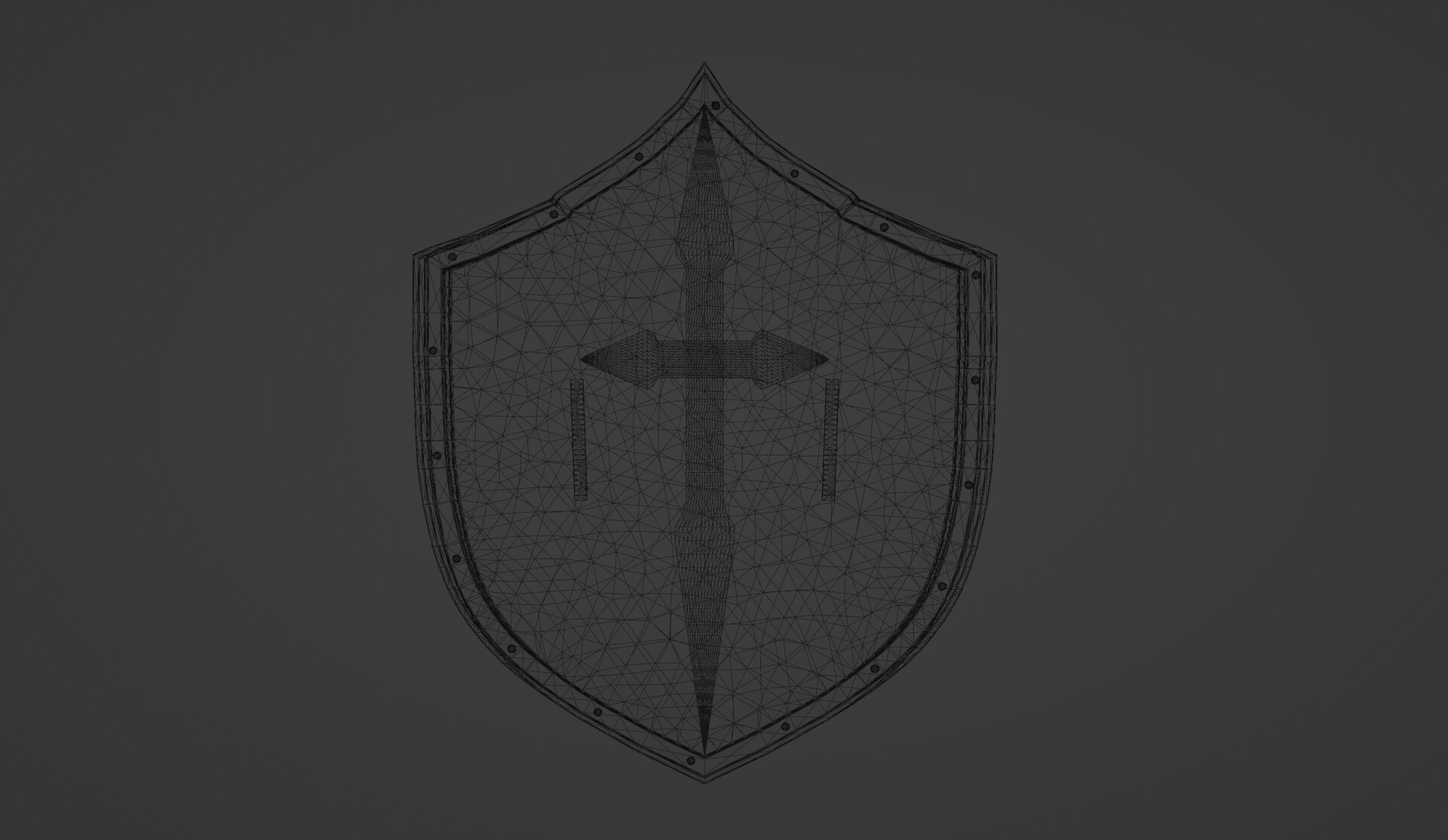 Oleh - A red heater shield with a pointy top and a golden cross