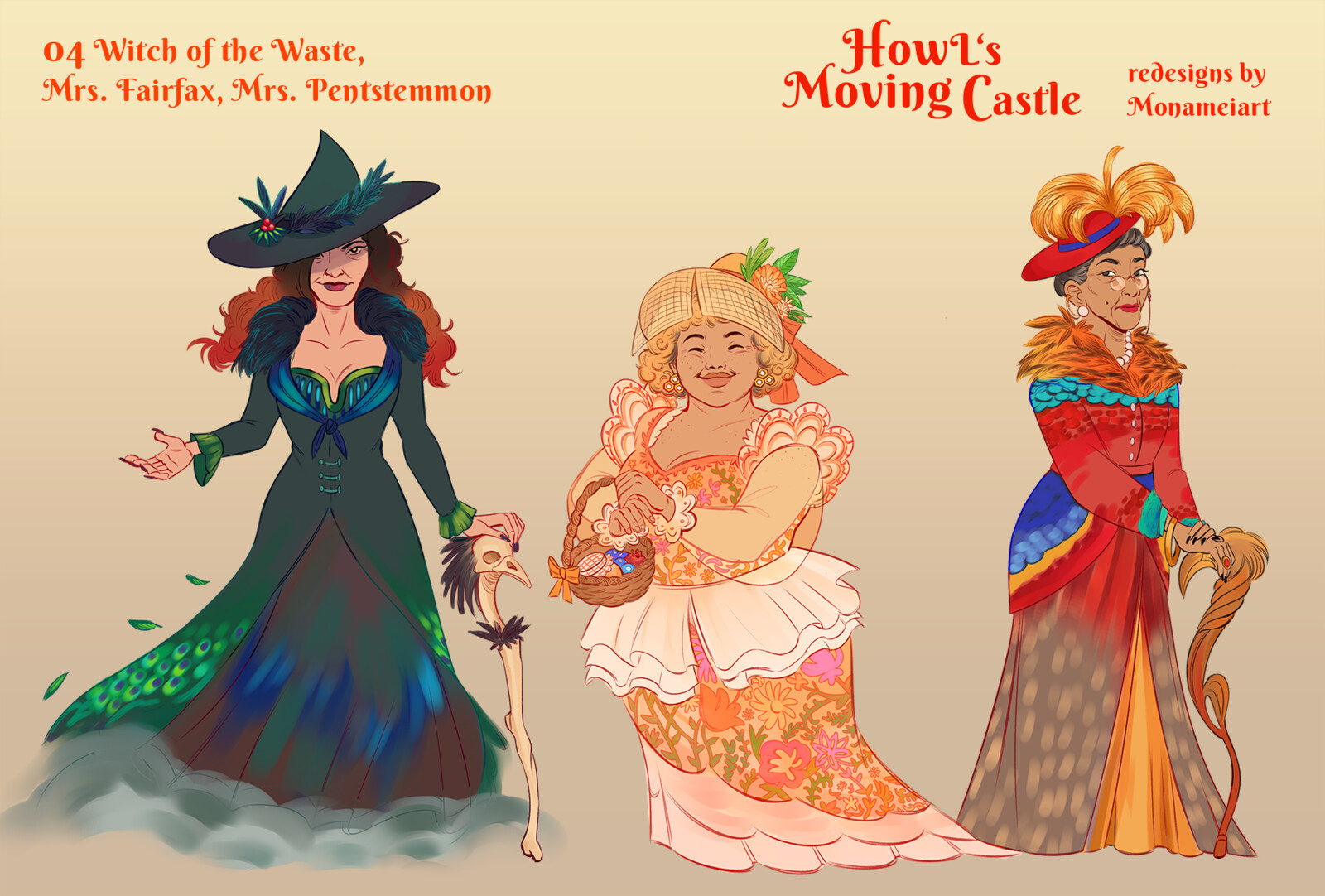 Mona Meier - Howl's Moving Castle Fashion Redesigns