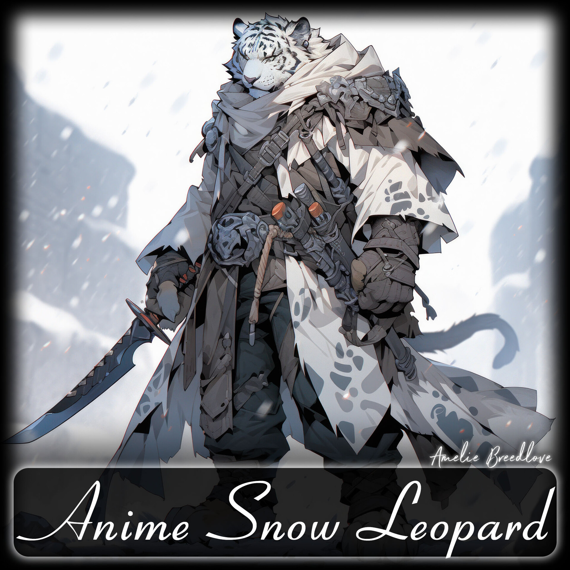 ArtStation - 200 Anime Snow Leopard Warrior (Full Body) Reference Pack ...