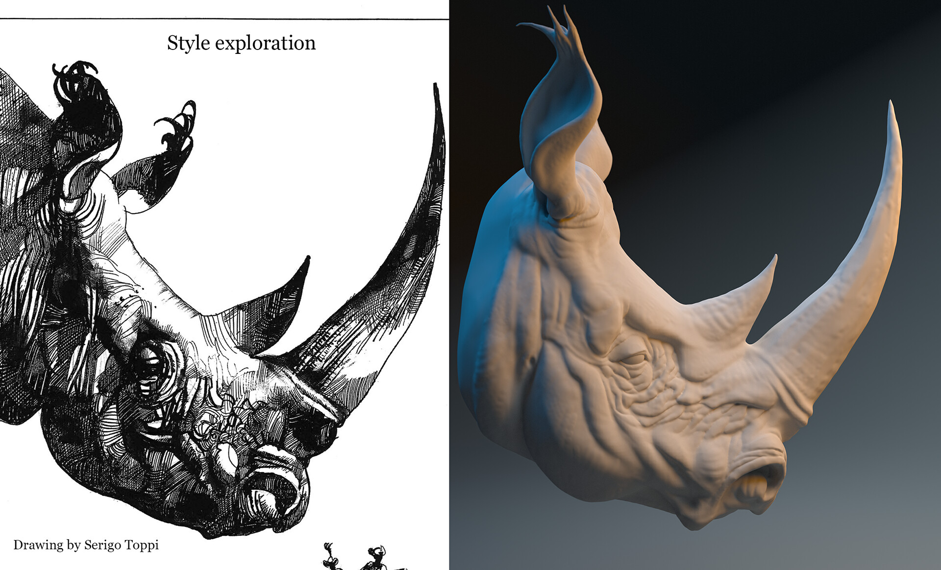 ArtStation - Rhino Stylized (Unfinished)