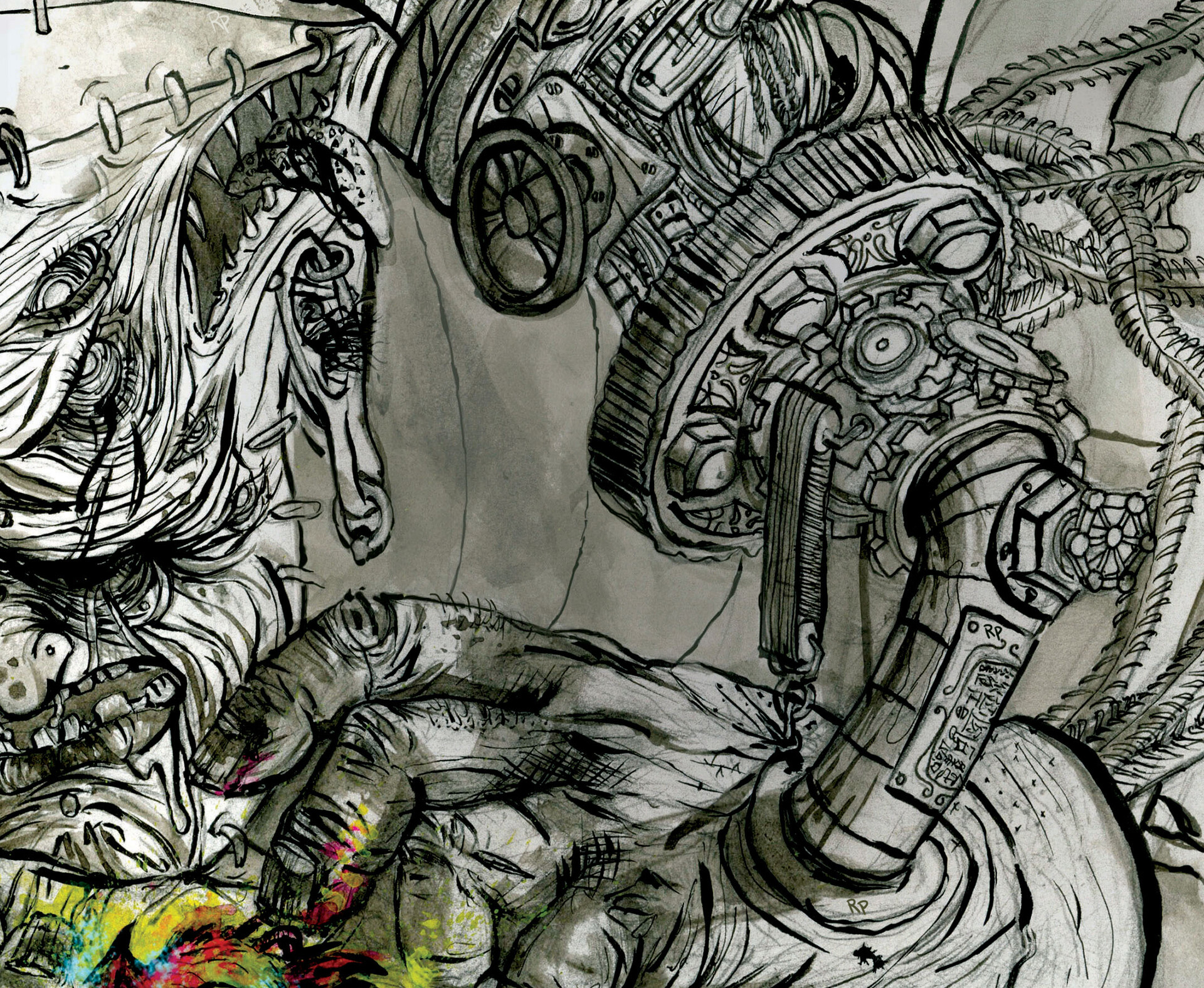 Rita Puhakka - Portfolio website - Automaton - Illustration