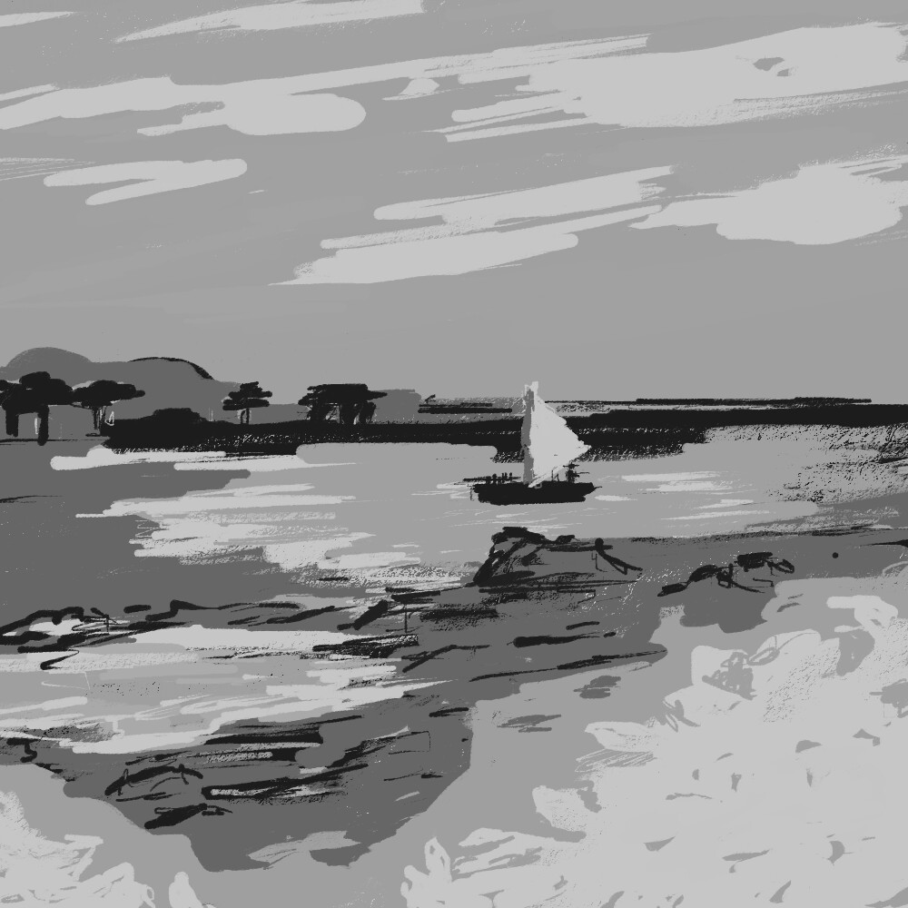 ArtStation - Monochromatic Environment Concept 2