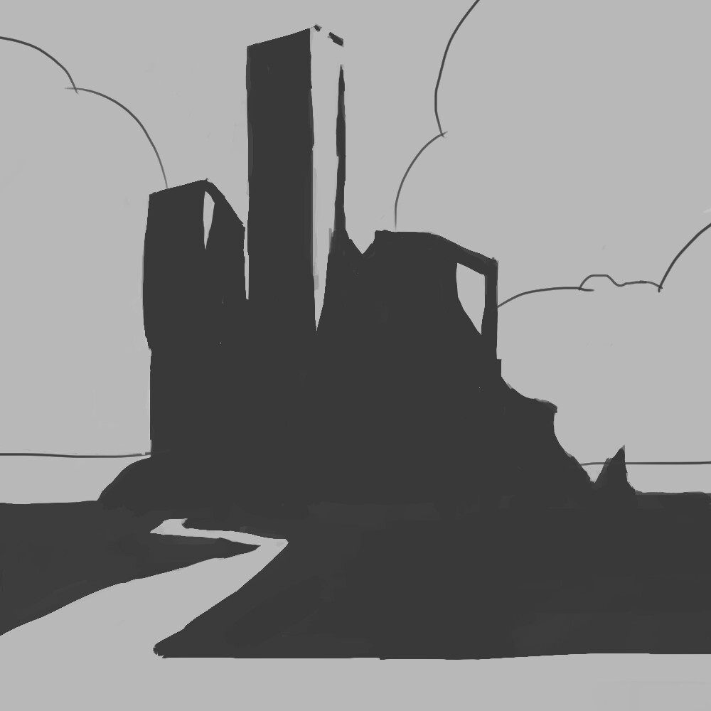 ArtStation - Monochromatic Environment Concept 4