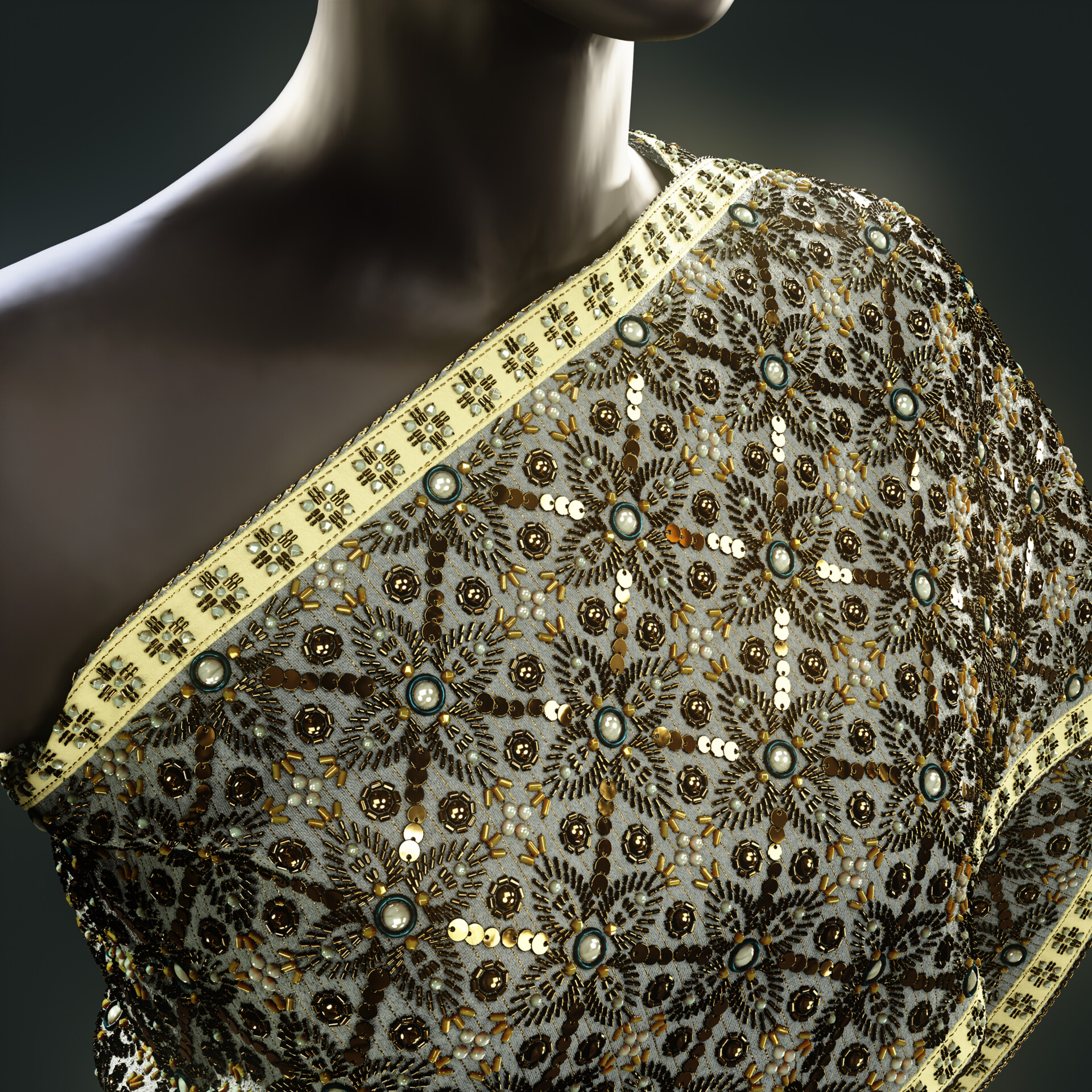 ArtStation - Beaded Sbai Fabric Material