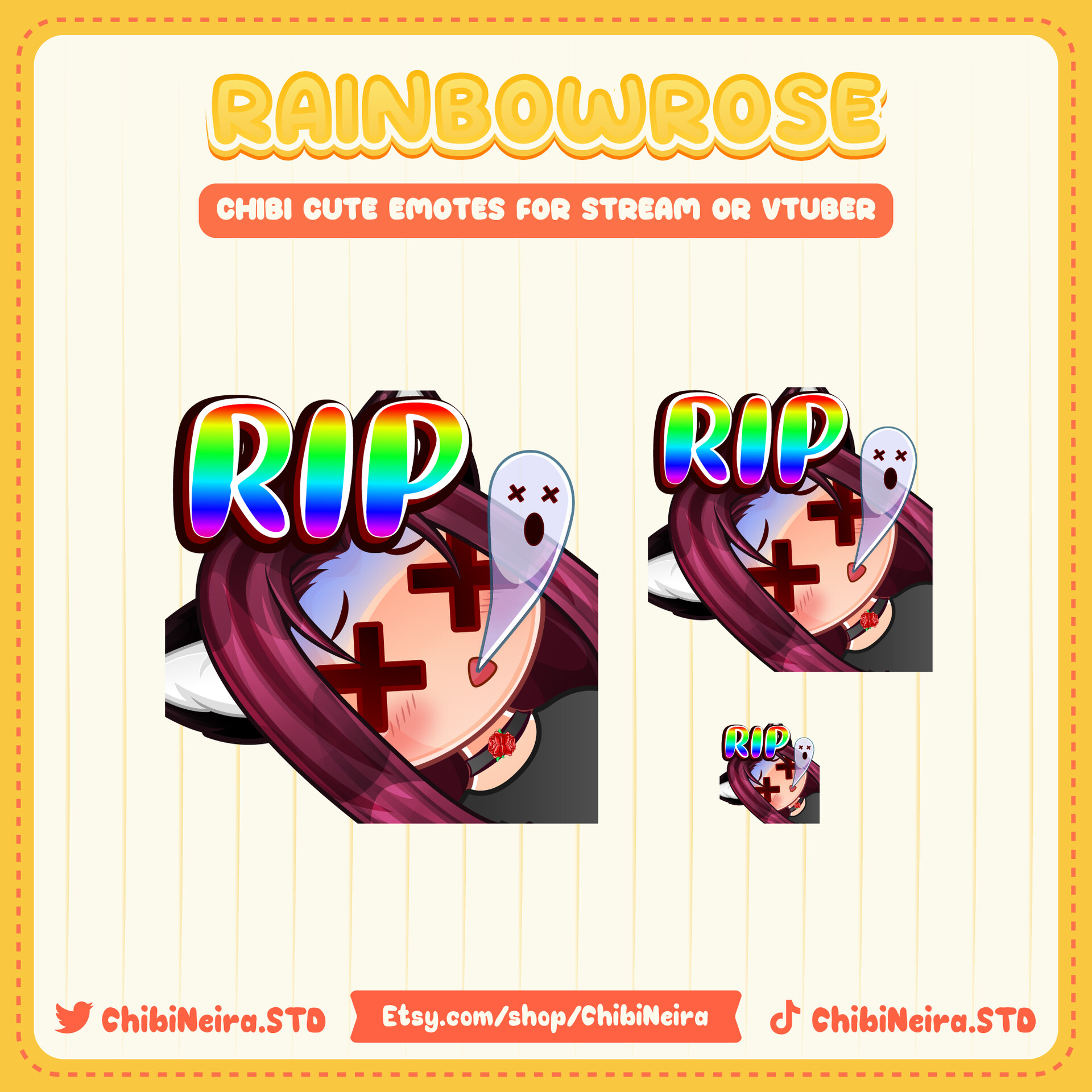 ArtStation - Rip Emotes | Chibi Girl Emotes | Chibi Emotes | Ych Emotes