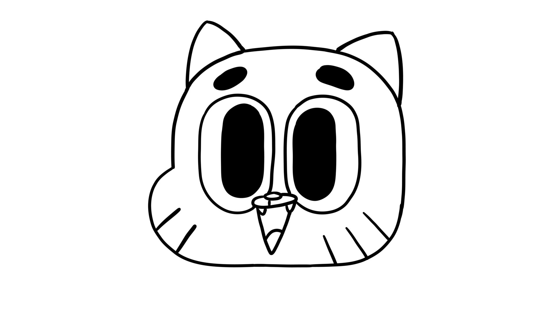 how to draw gumballs head