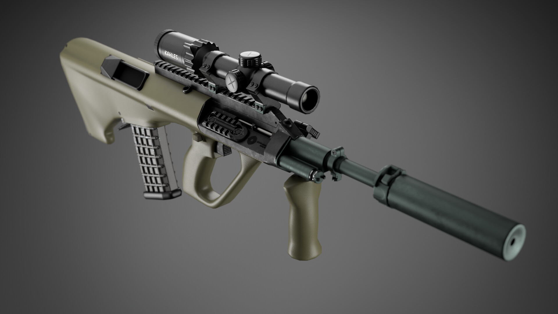 ArtStation - Steyr AUG low-poly model