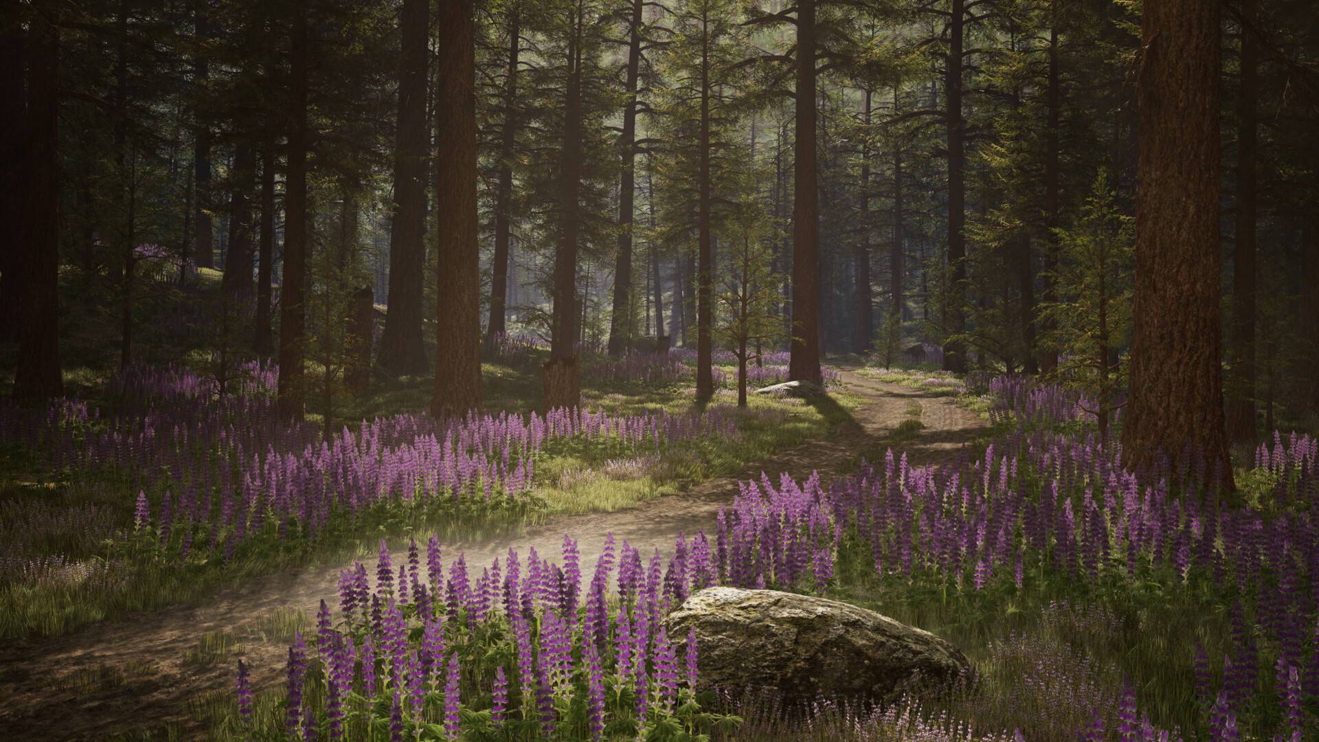 ArtStation - Field of Lupin Flowers