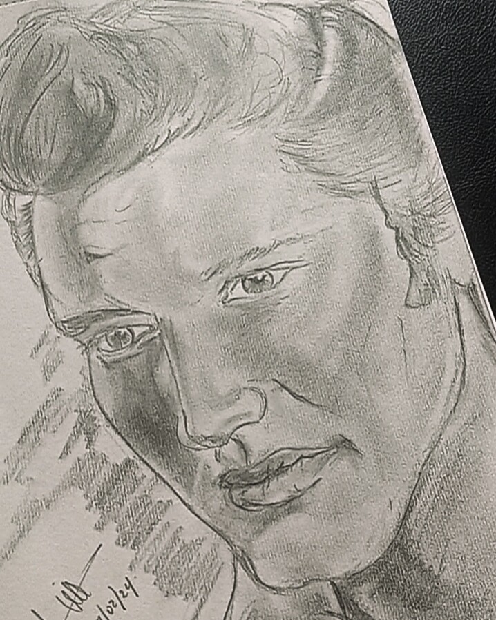 ArtStation - "This piece captures the iconic image of Elvis Presley ...