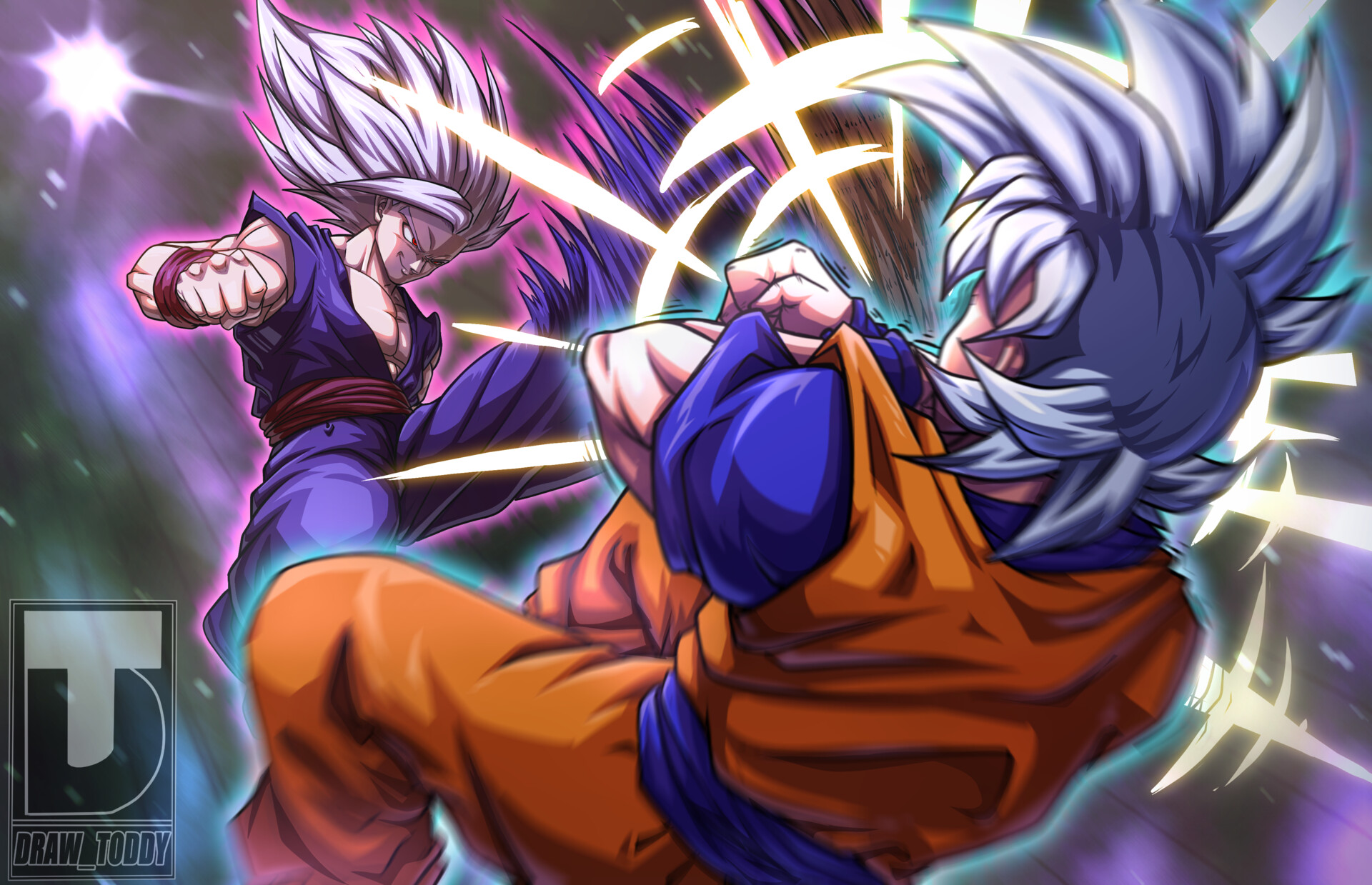 how to draw goku vs gohan