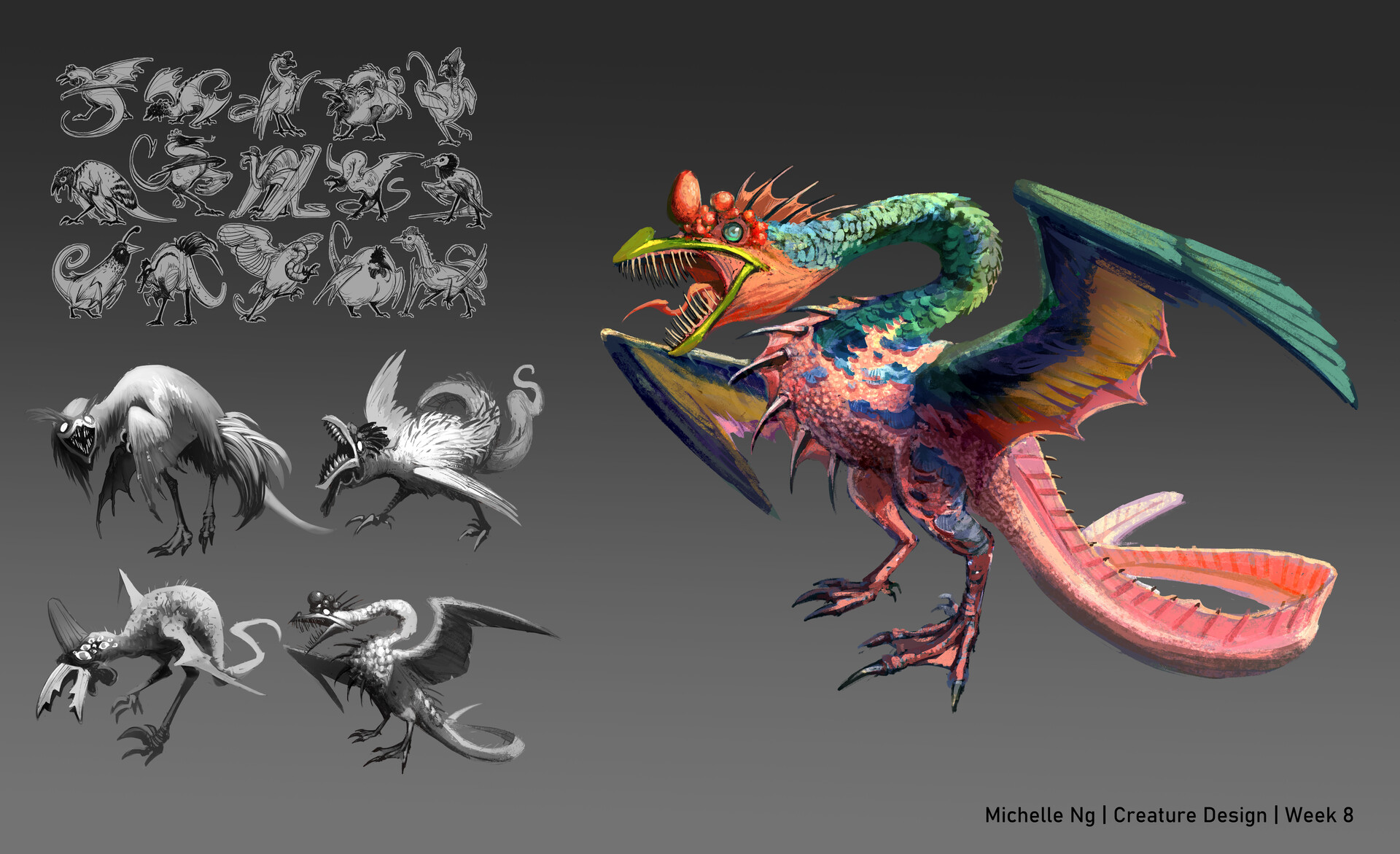 ArtStation - Cockatrice creature design