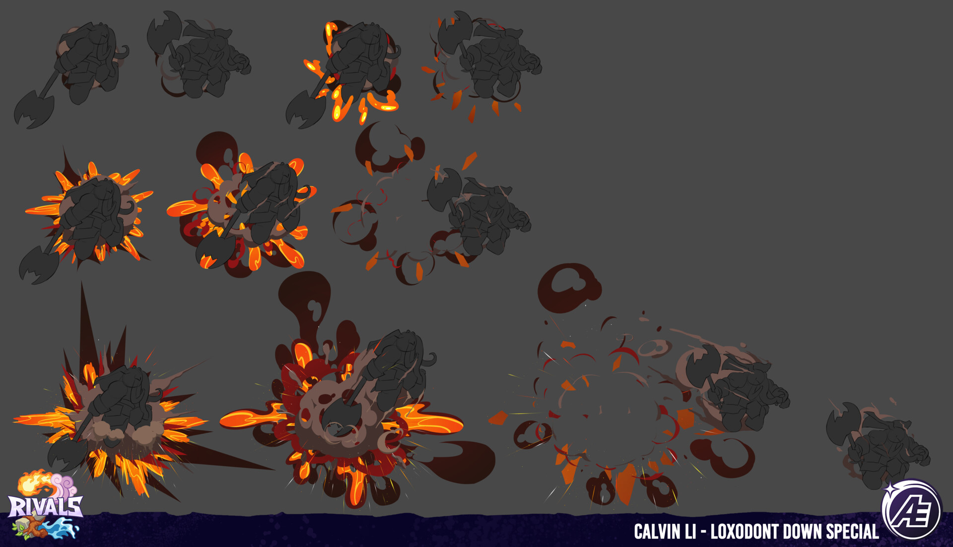 Calvin Li - Rivals of Aether 2 - Loxodont VFX Concepts